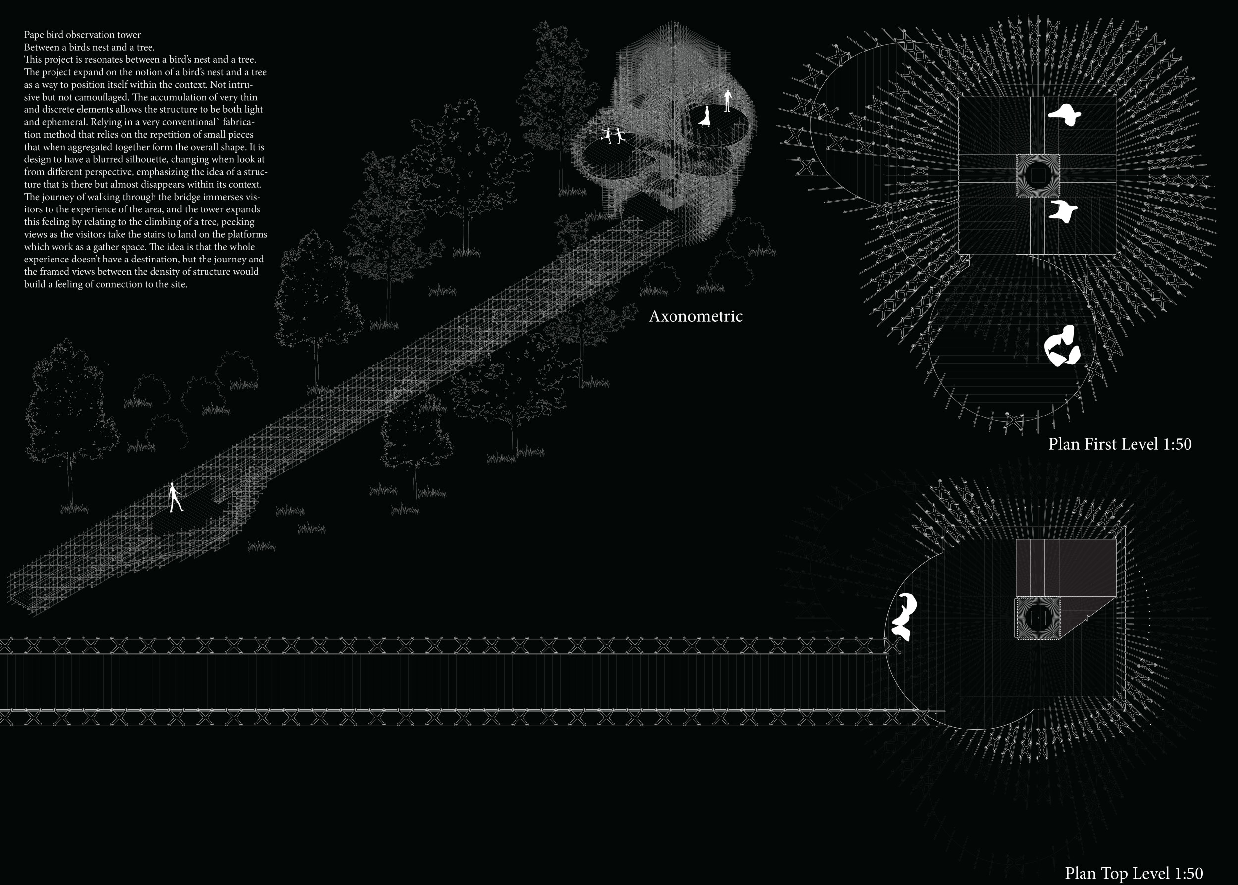 Architecture project // Spiral Observation Tower Crafted from Cross ...