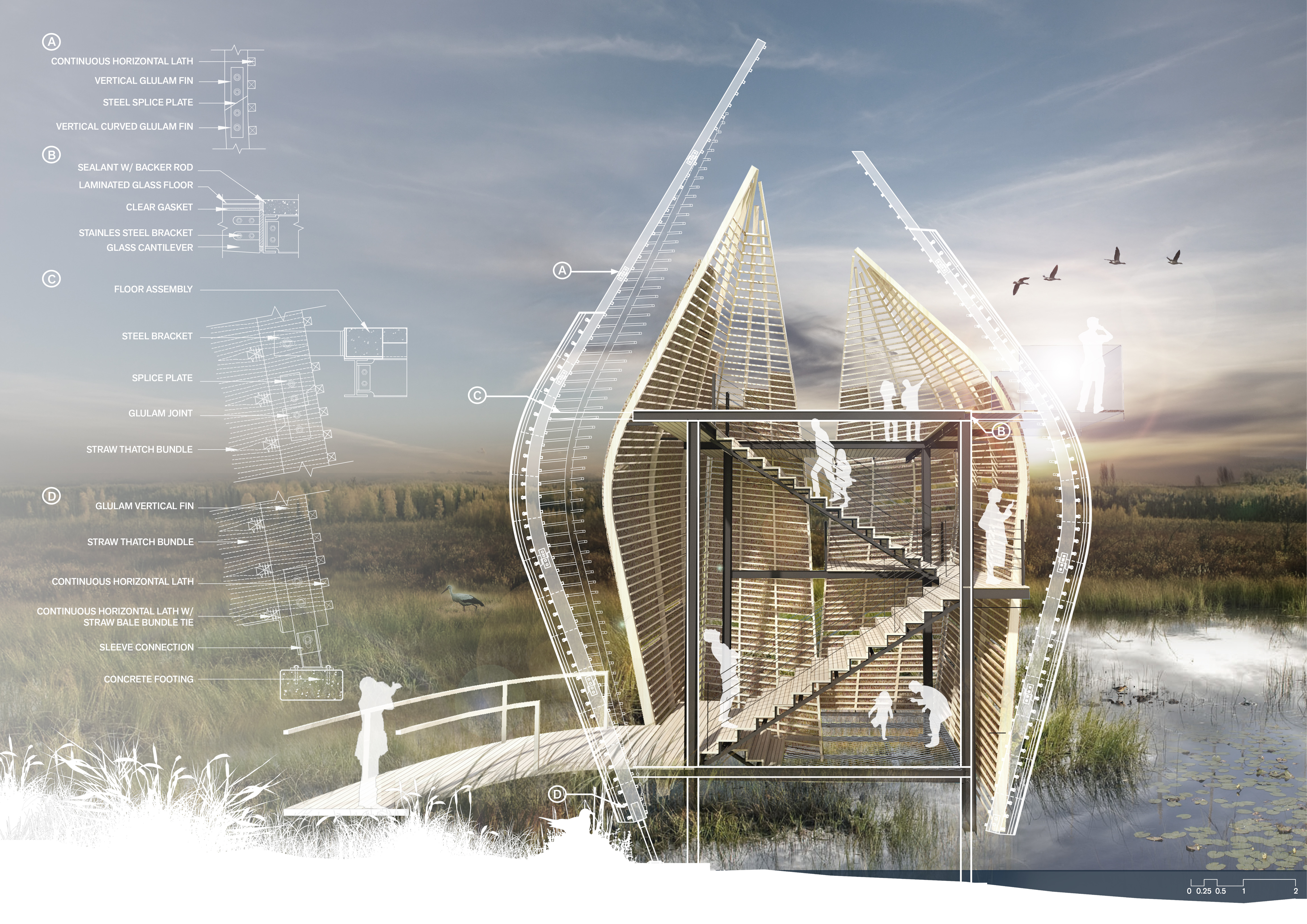 Architecture project // Petal-Inspired Observation Tower Crafted from ...
