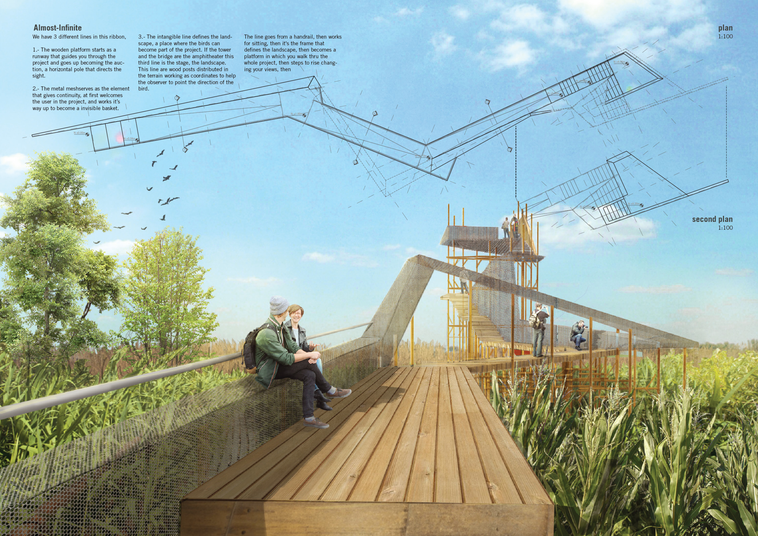 Architecture project // Curvilinear Observation Platform Featuring ...