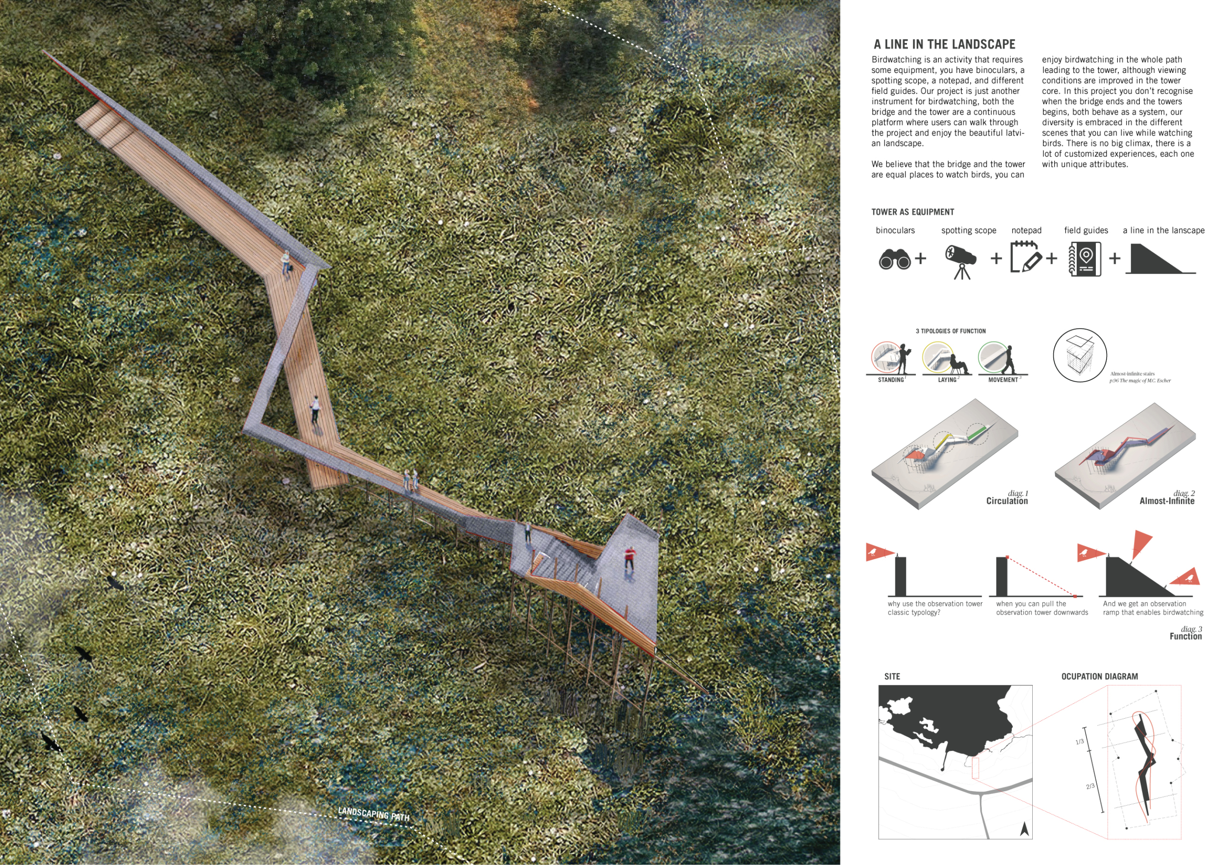 Architecture project // Curvilinear Observation Platform Featuring ...