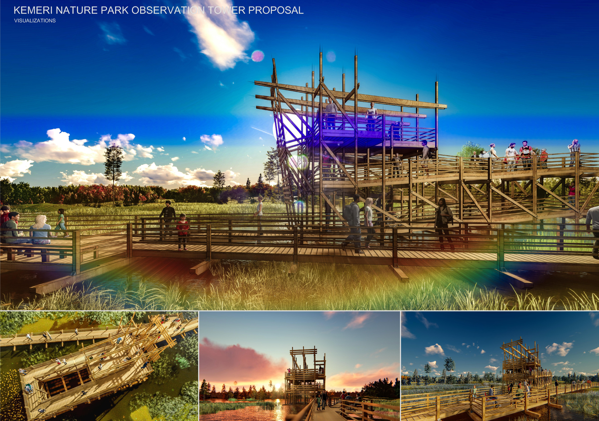 Architecture project // Timber Structure with Galvanized Steel Elements ...