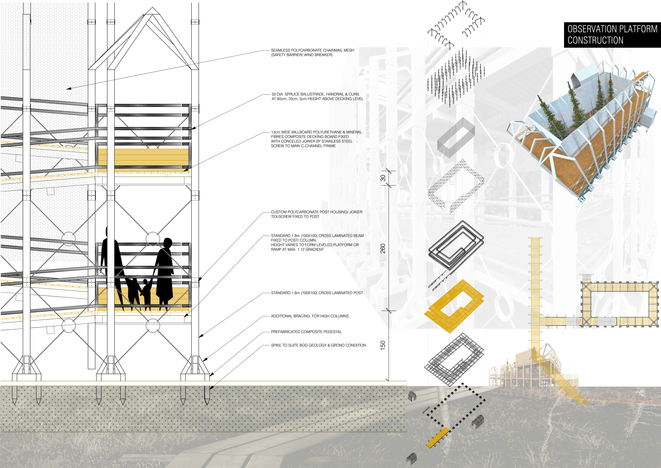 Architecture project // Elevated Viewing Platform Constructed with ...
