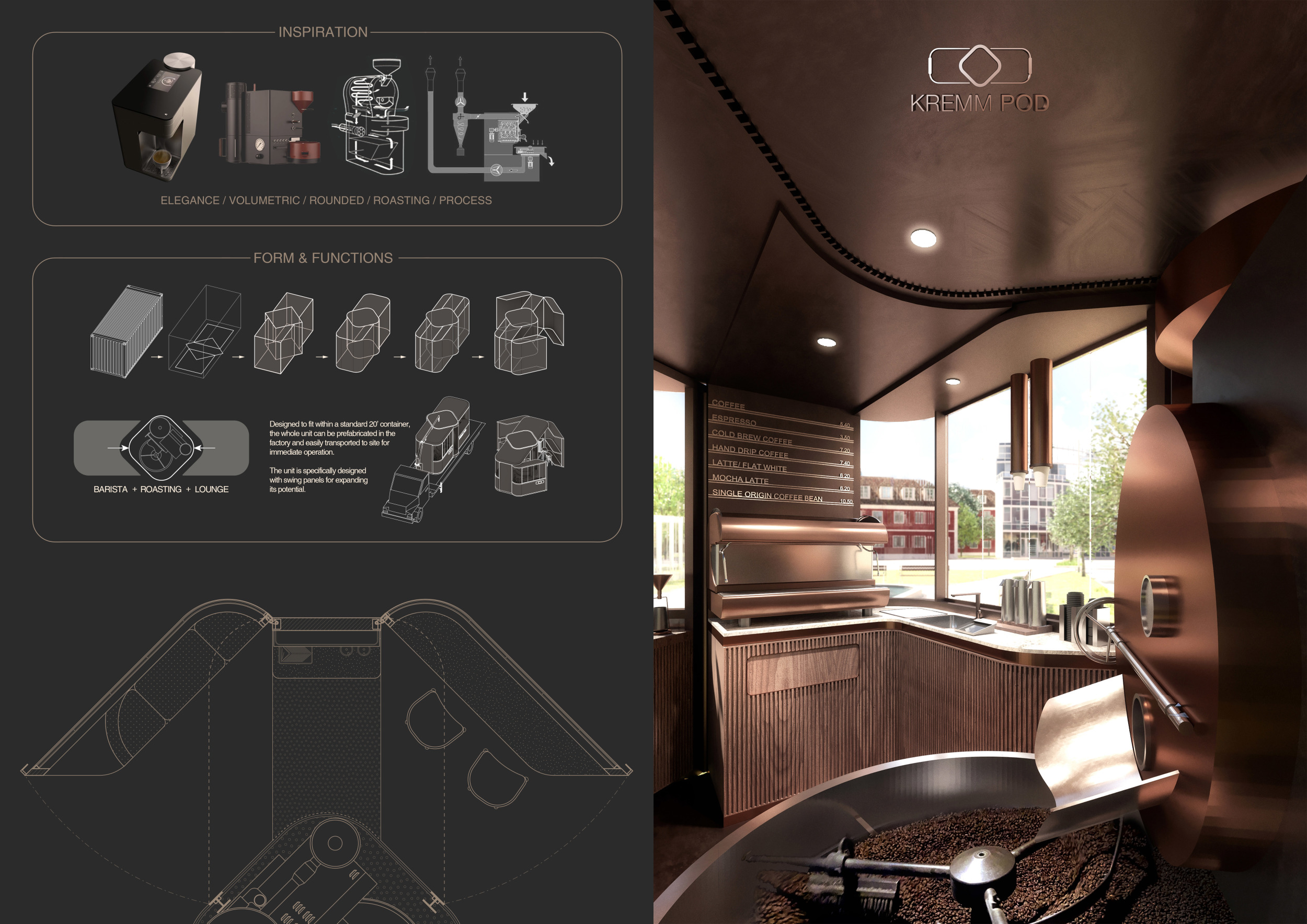 Architecture project // Transparent Facade and Interactive Roasting ...