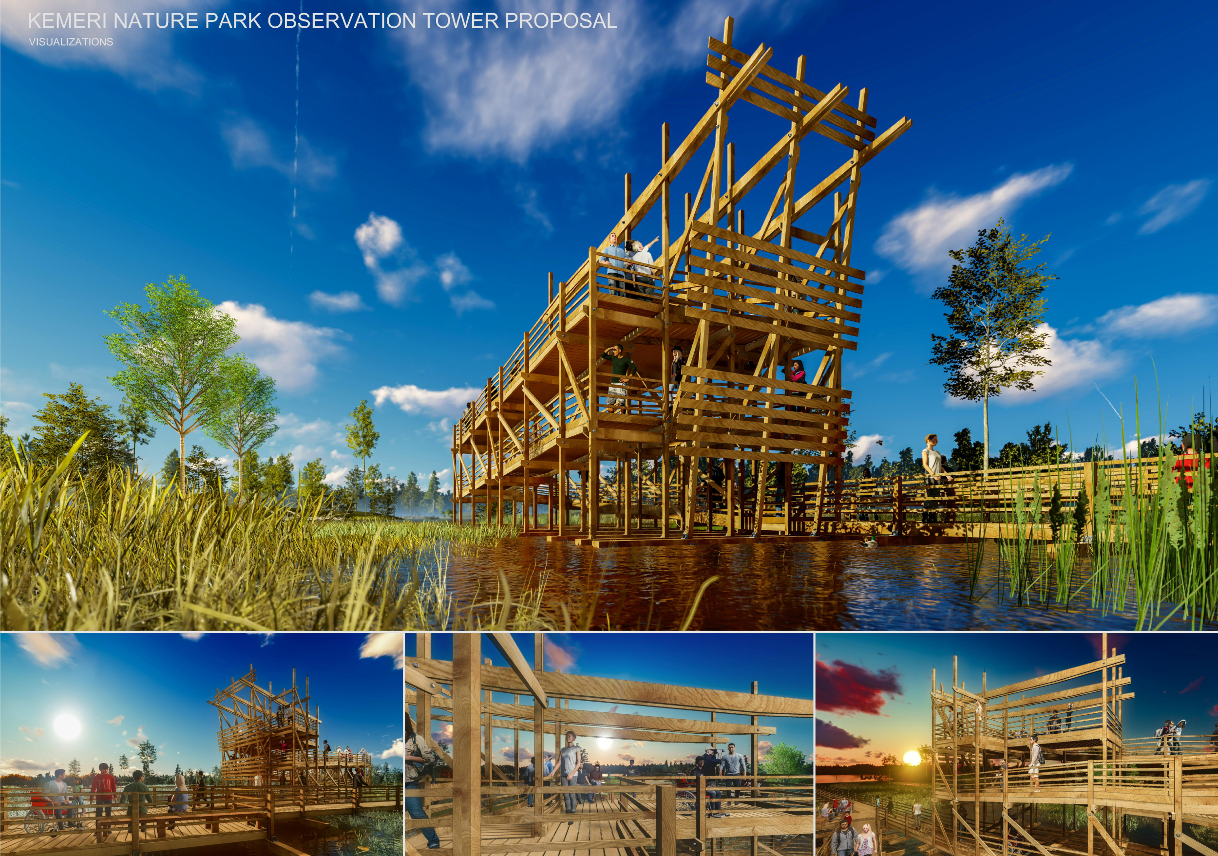 Architecture project // Timber Structure with Galvanized Steel Elements ...