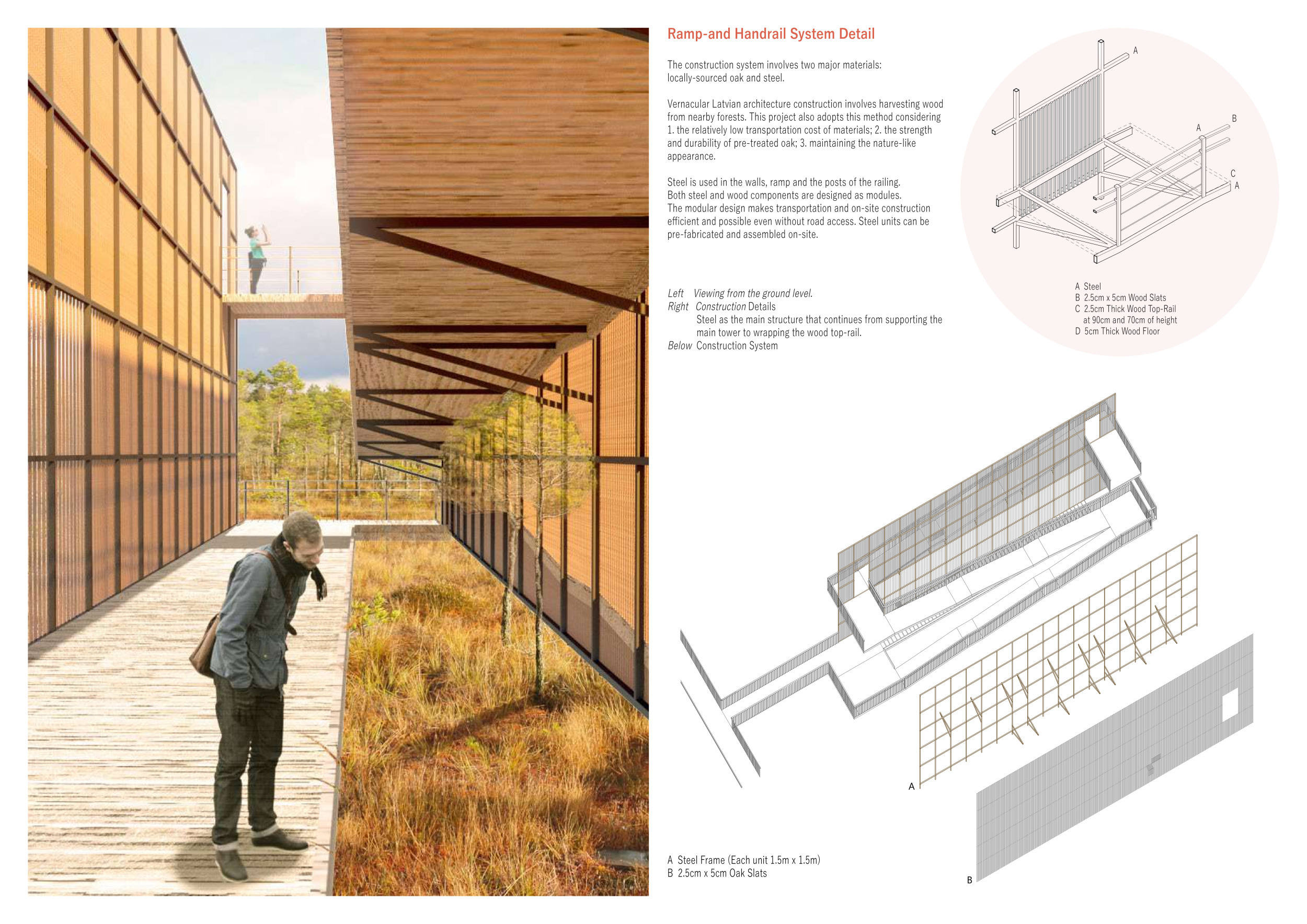 Architecture project // Meandering Pathways of Locally-Sourced Oak and ...