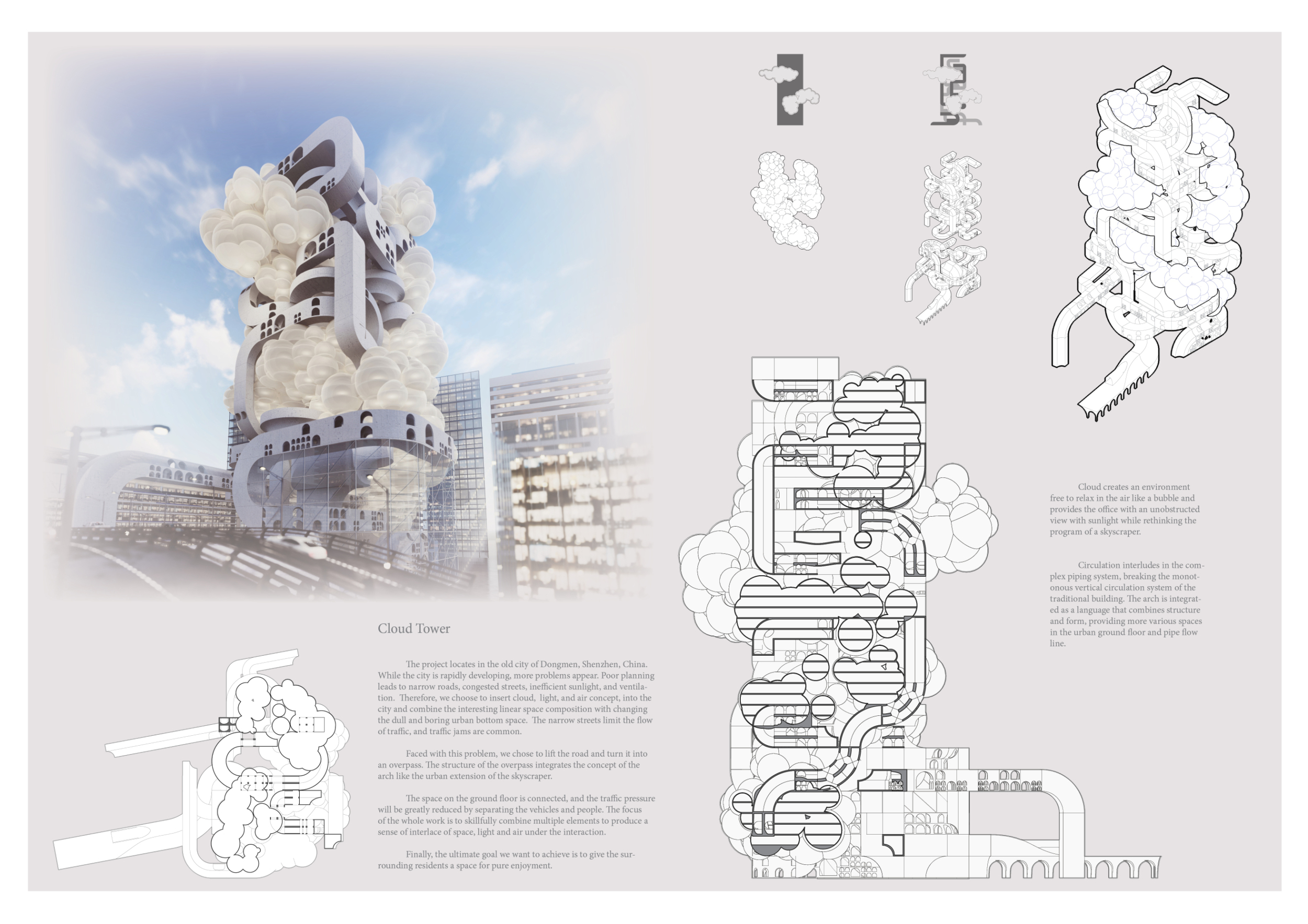 Architecture project // Elevated Arch Form Enhancing Urban Connectivity ...