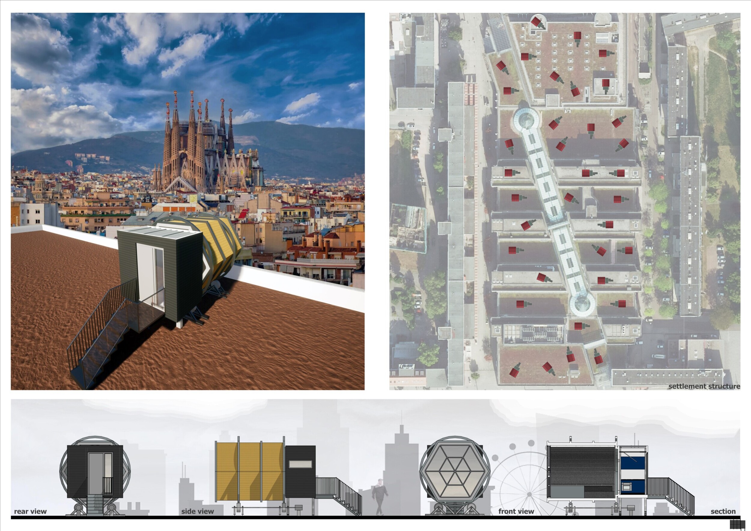 Architecture project // Rotating Living Spaces Constructed from ...