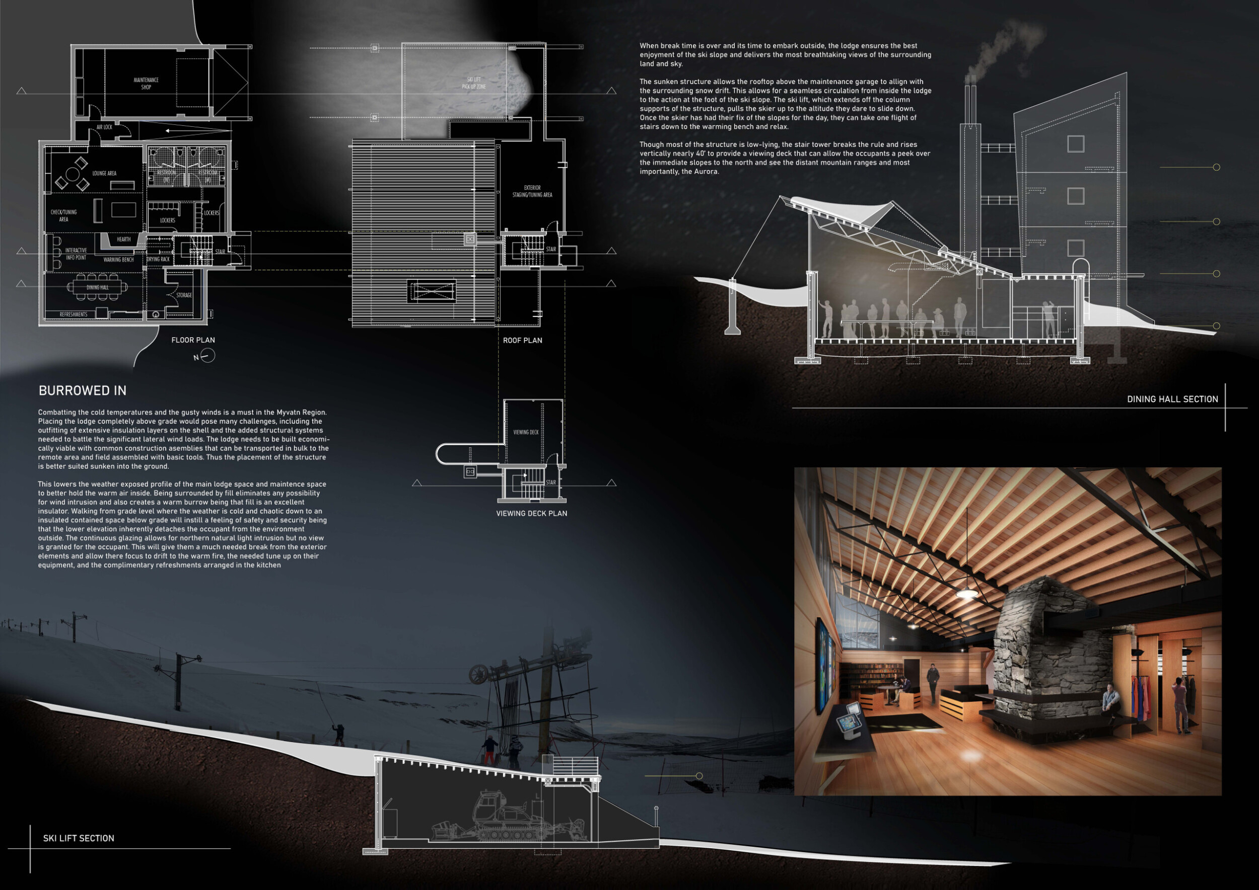 Architecture project // Turf-Insulated Lodge with Panoramic Glazing ...