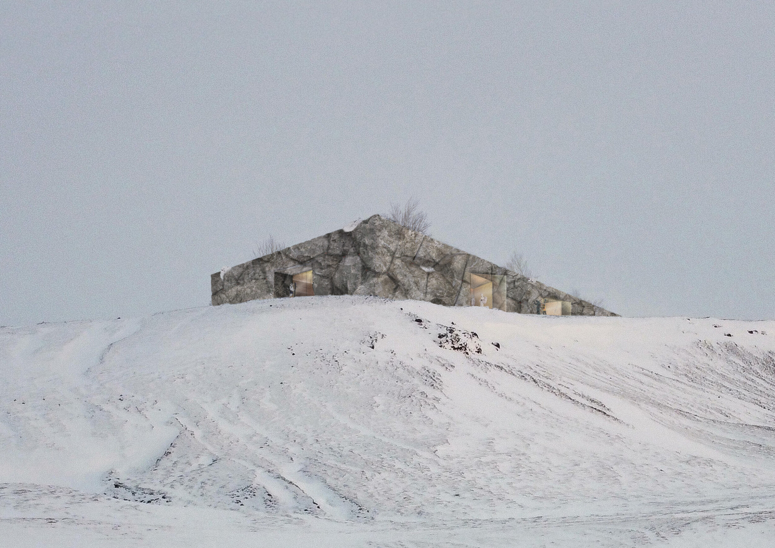 Architecture project // Corten Steel Canopies Merging with Local Rock ...