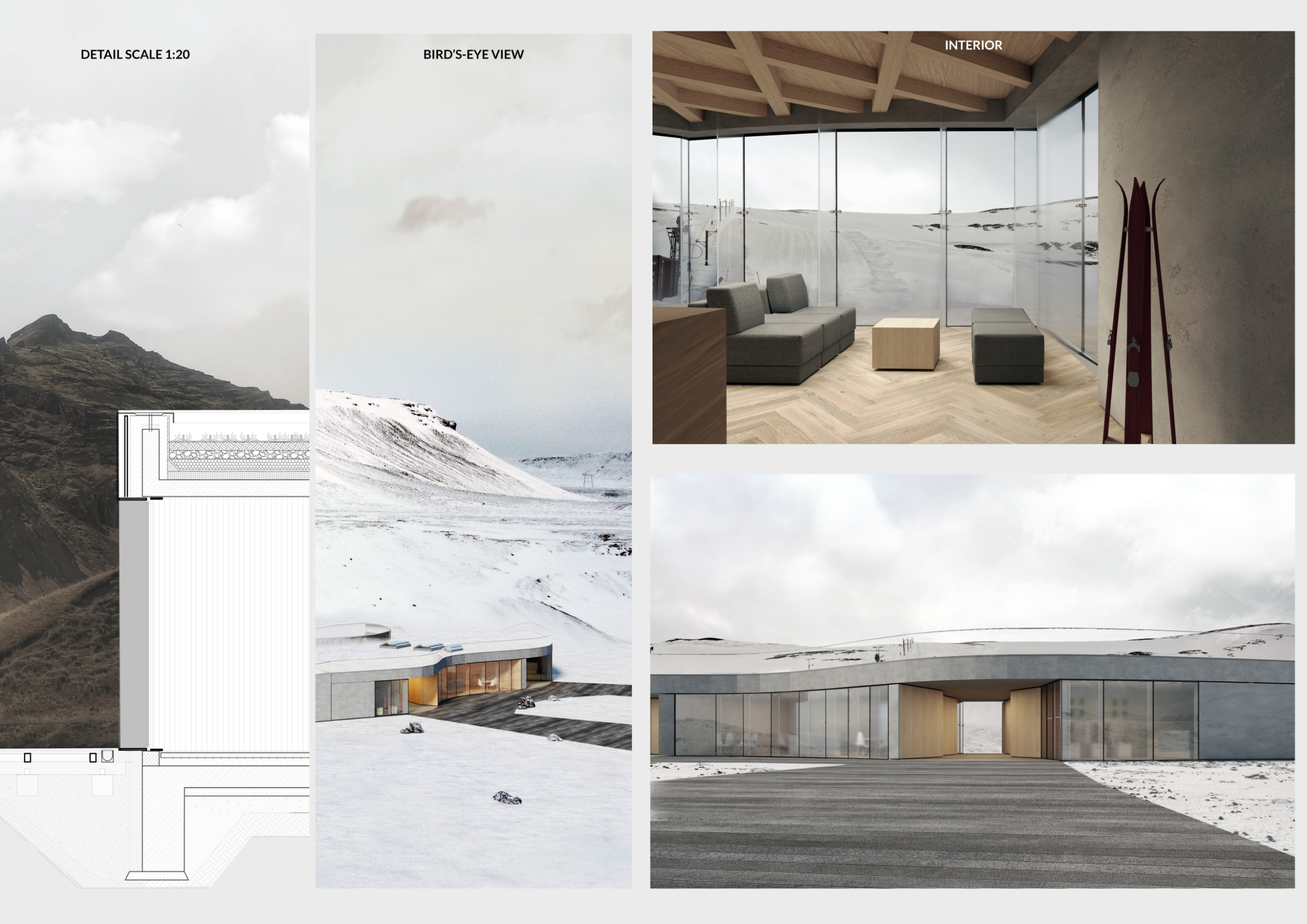 Architecture project // Lava Stone Structure with Undulating Roof ...