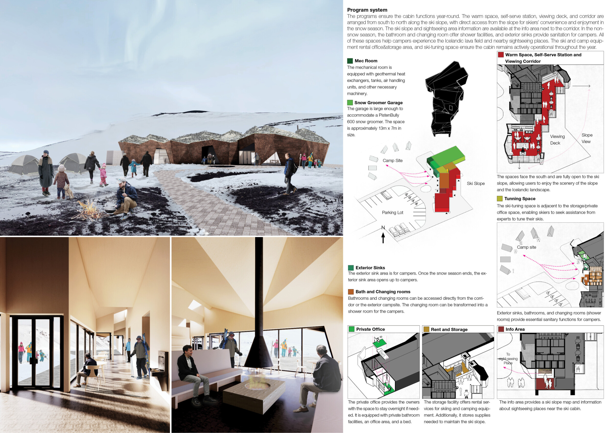 Architecture project // Geothermal Basecamp Embracing Basalt and Turf ...