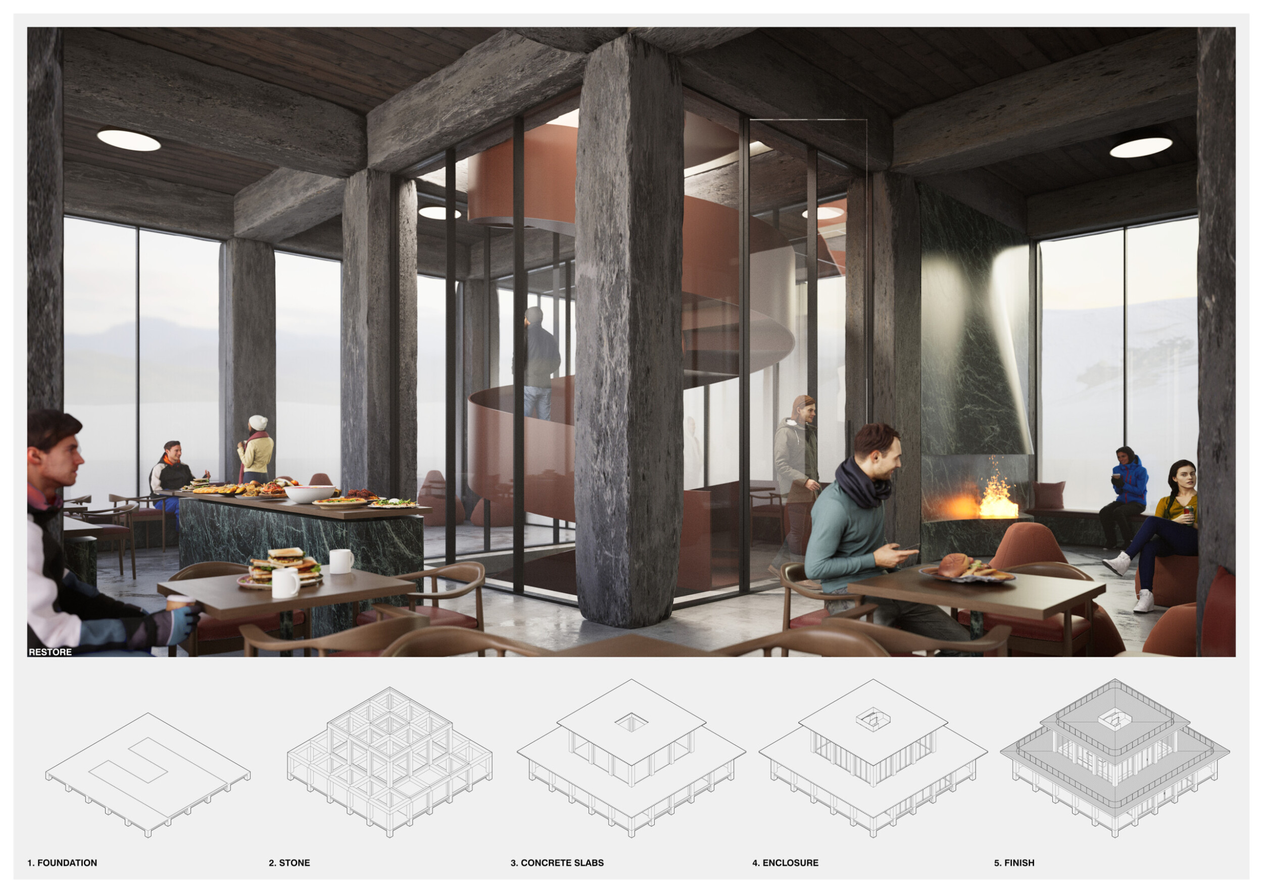 Architecture project // Monolithic Natural Stone Structure Featuring ...