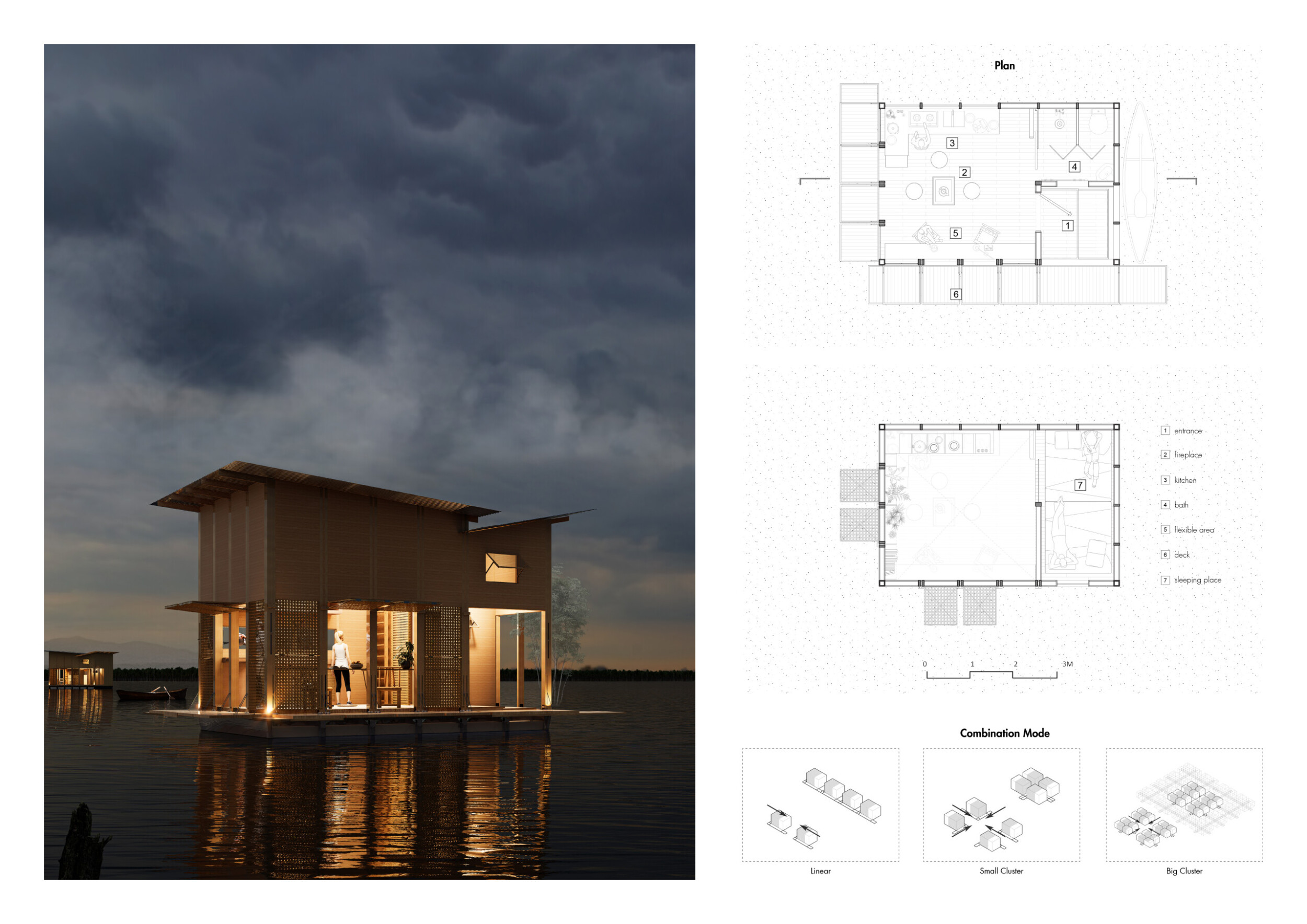 Architecture project // Floating Living Spaces Crafted from Sustainable ...