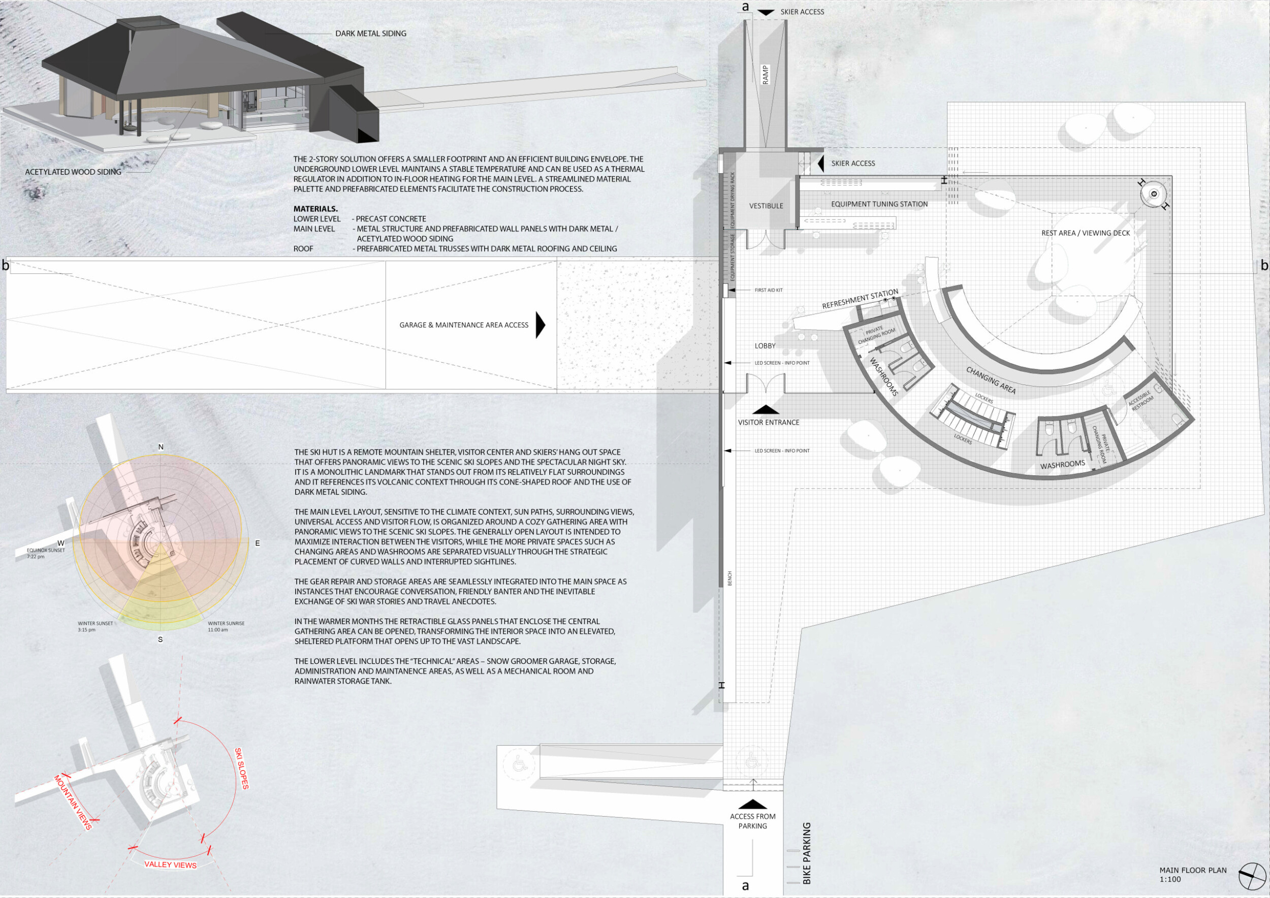 Architecture project // Retractable Glass Panels and Precast Concrete ...