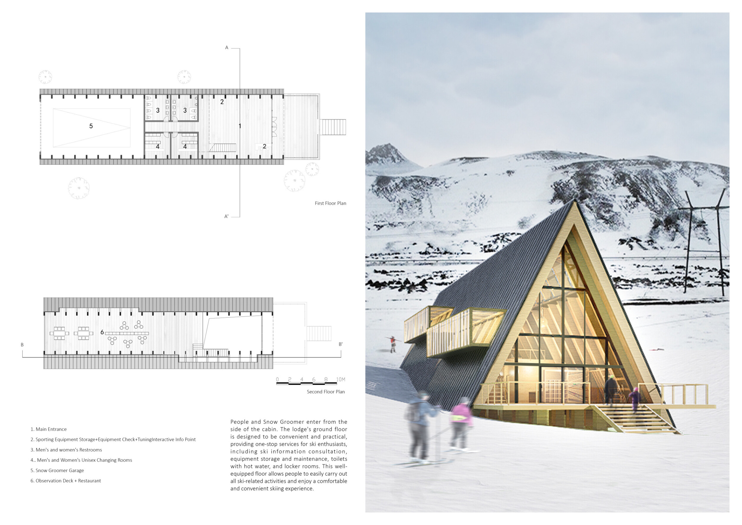 Architecture project // Triangular Lodge Crafted from Volcanic Stone ...