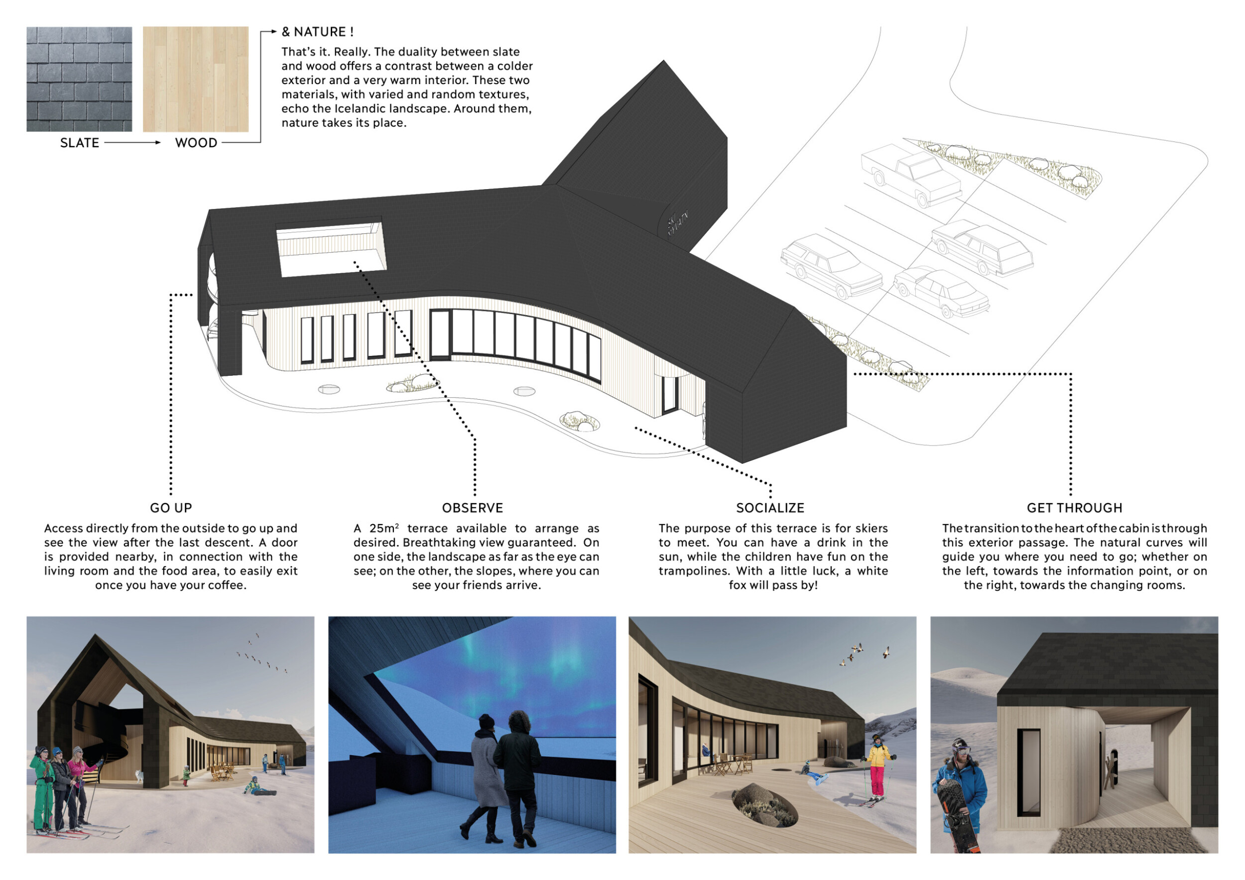 Architecture project // Slate Facade and Warm Wooden Interiors in a ...