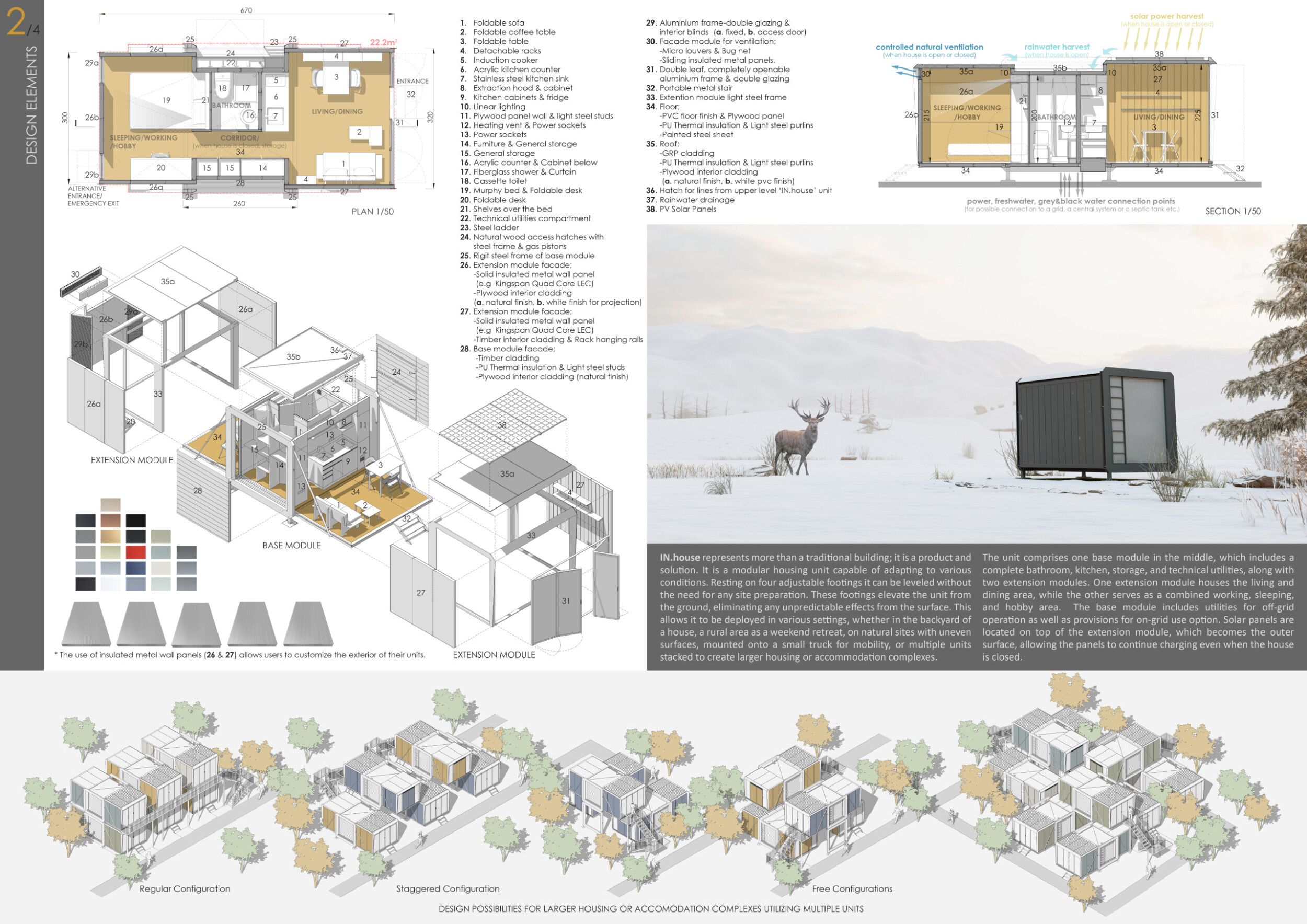 Architecture project // Modular Living with Steel Frame and Eco ...