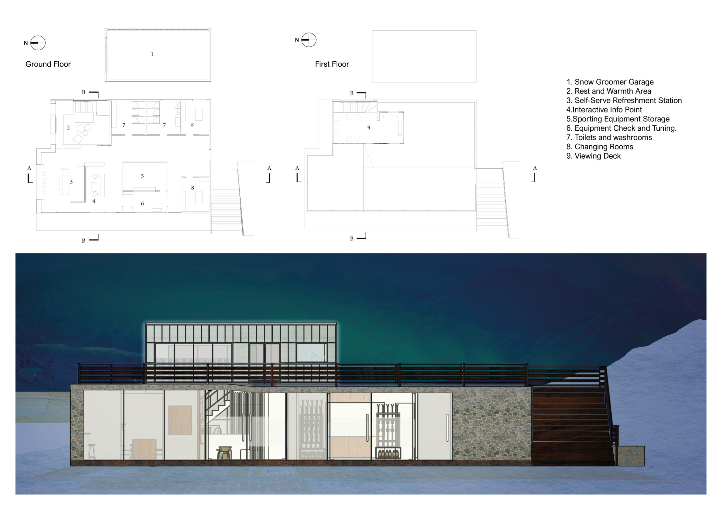 Architecture project // Basalt Stone Retreat with Transparent Facades ...