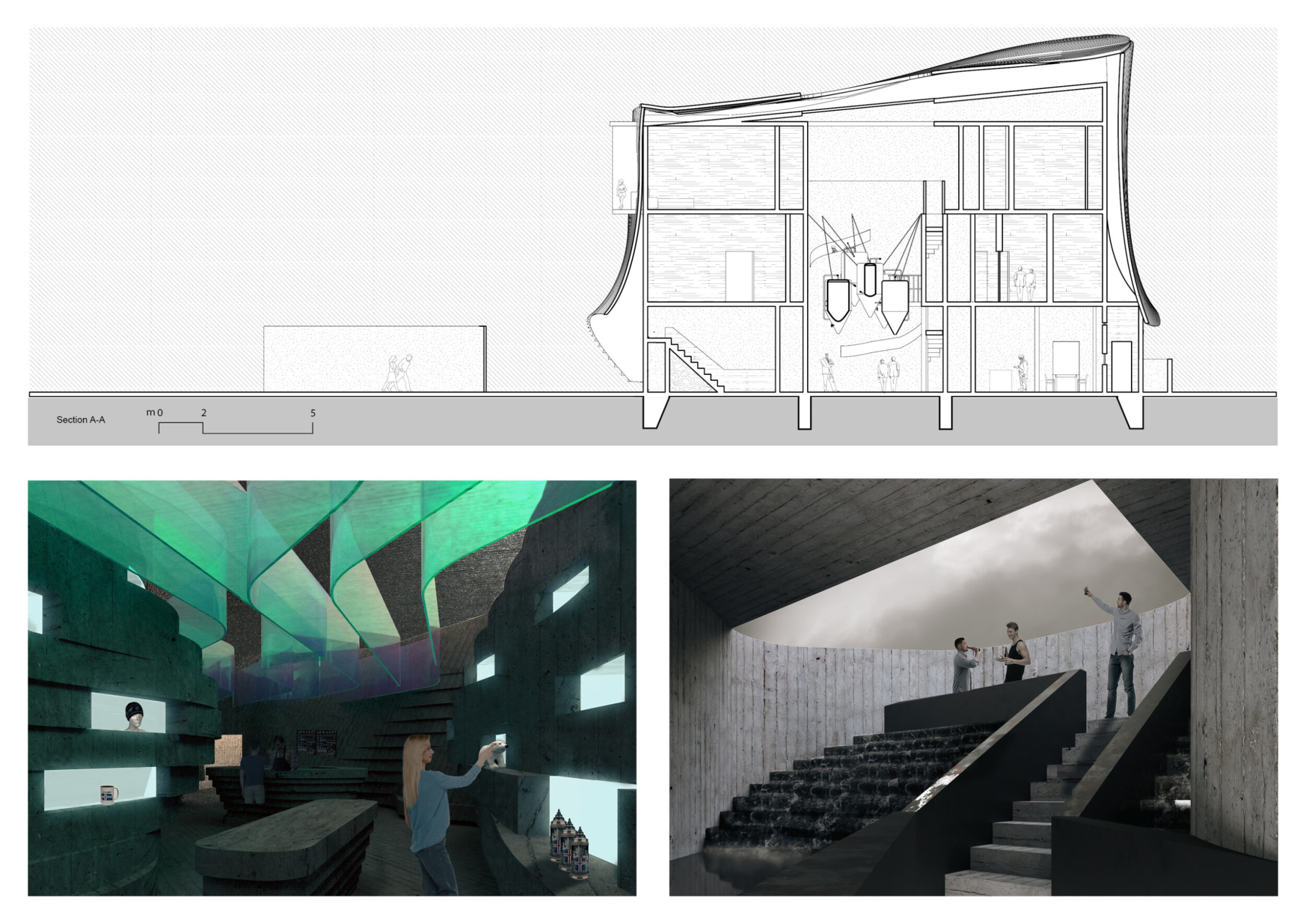 Architecture project // Curved Concrete Pathways and Panoramic Views in ...