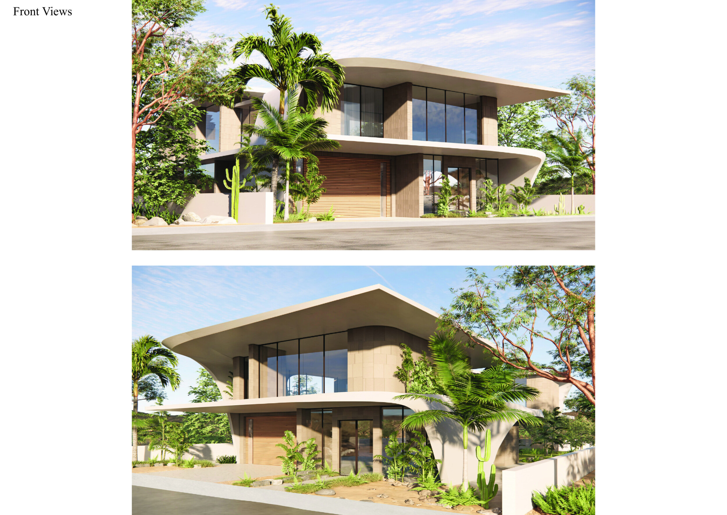 Architecture project // Expansive Glass Overhangs and Natural Stone ...