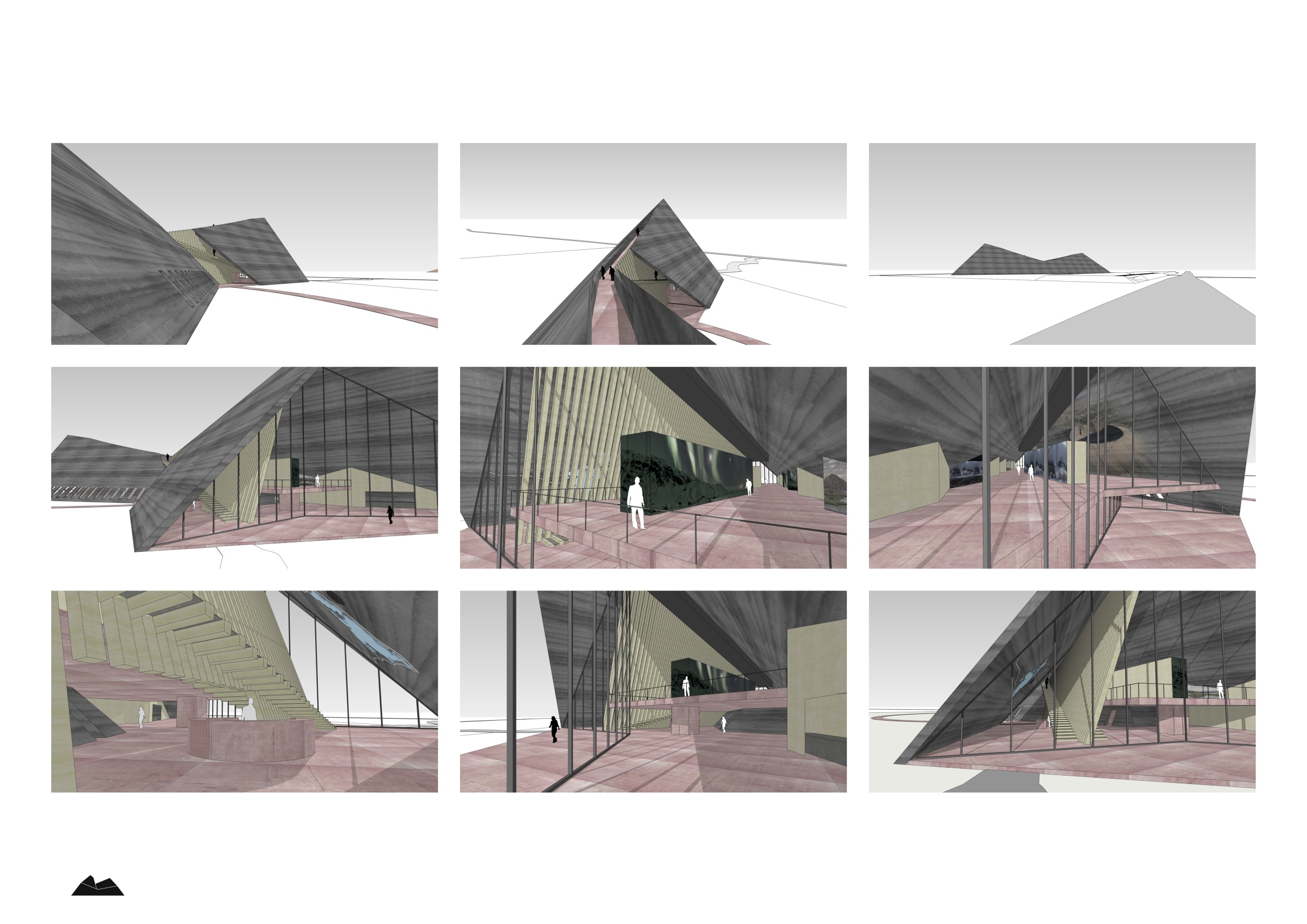 Architecture project // Dark Concrete Form Embracing Natural Viewpoints ...