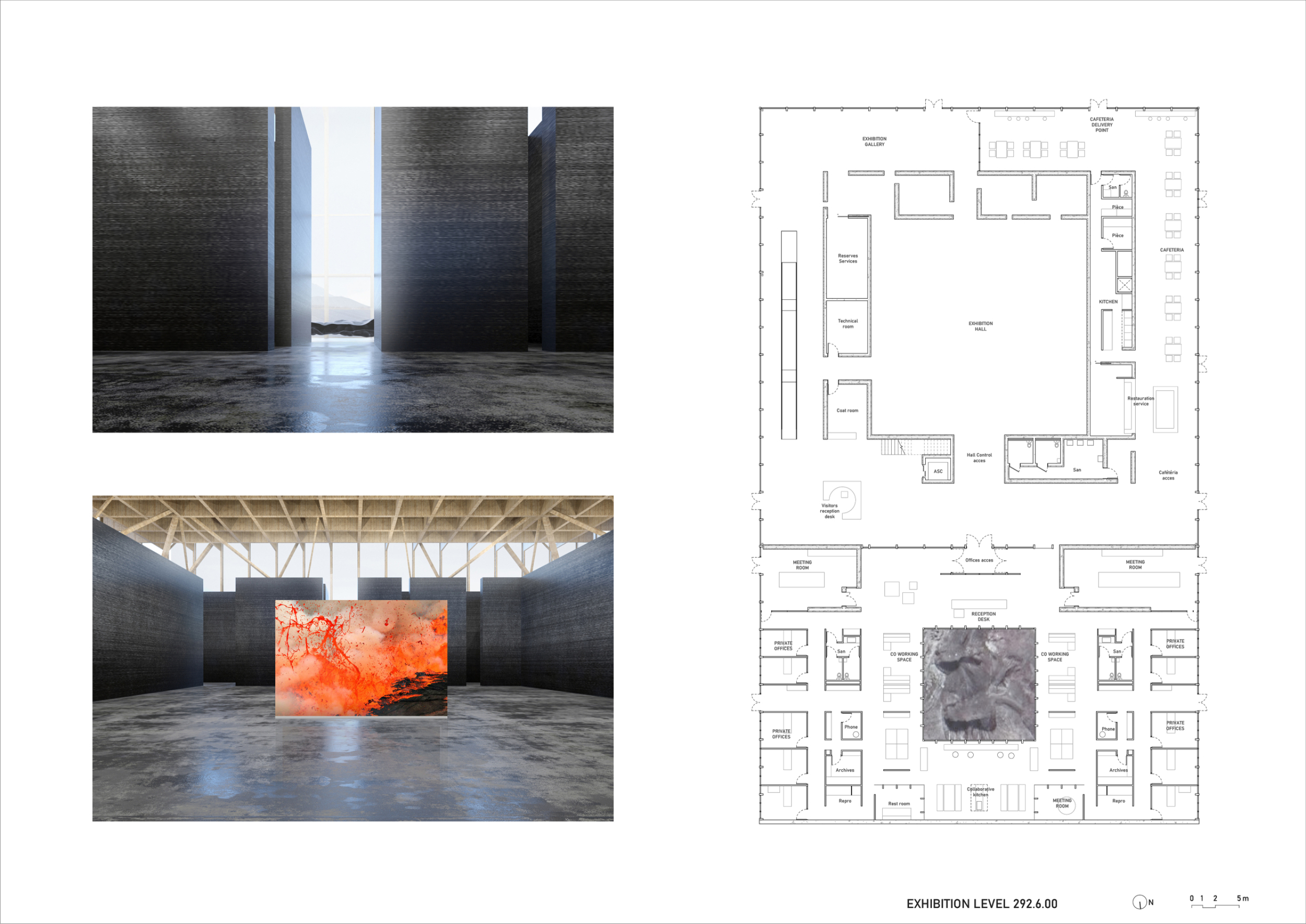 Architecture project // Community Hub Featuring Temporary Exhibitions ...
