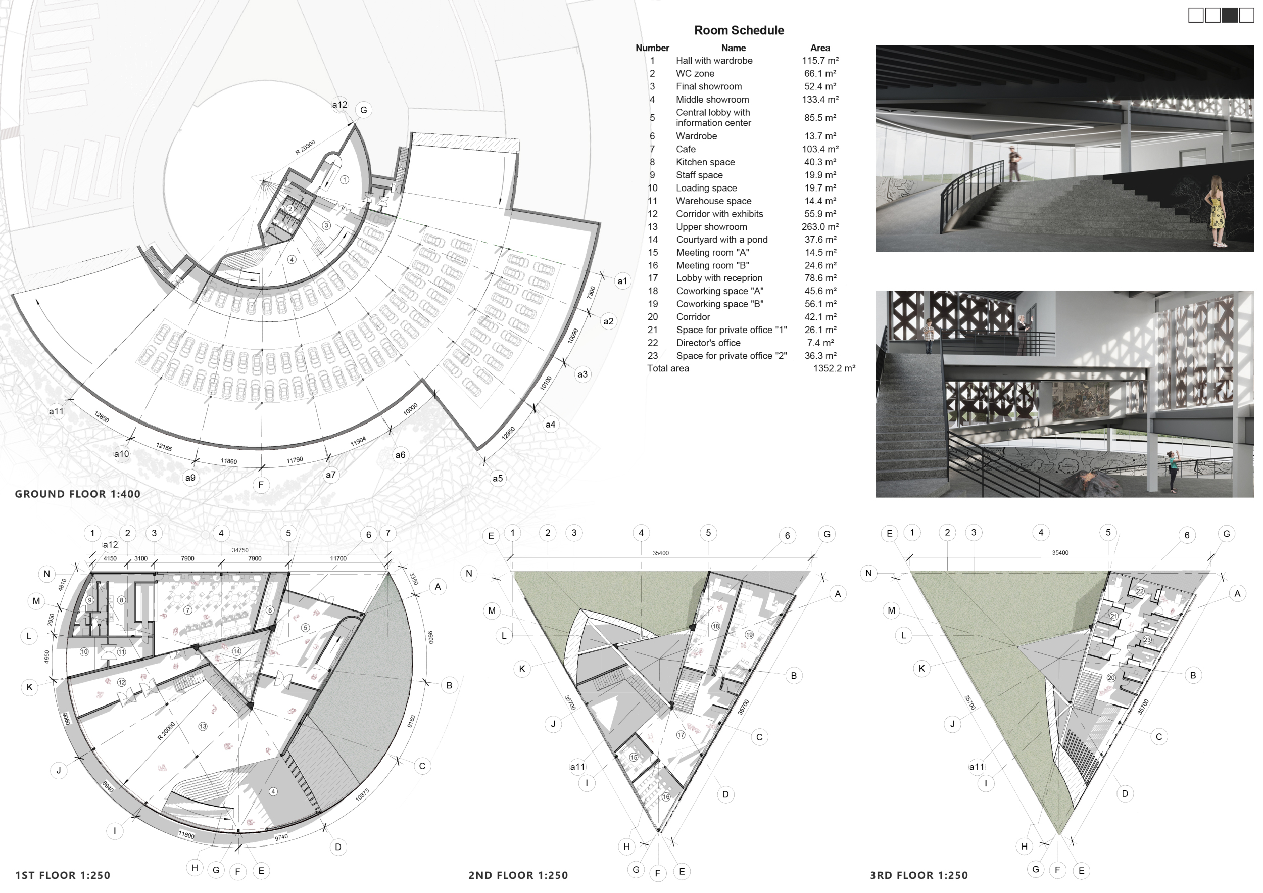 Architecture project // Stone Integration and Green Spaces in a ...