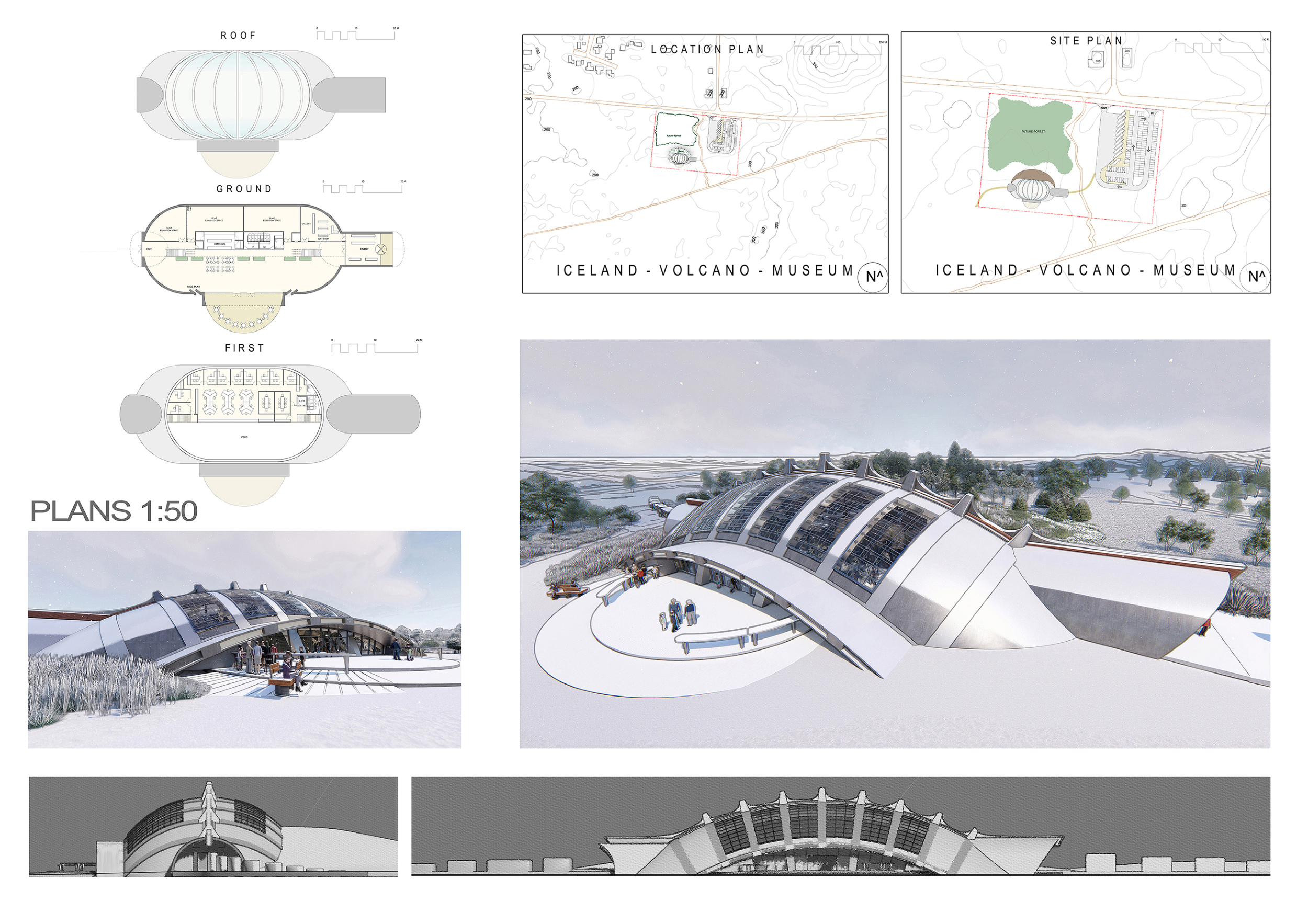 Architecture project // Volcanic Landscape Integration with Future ...