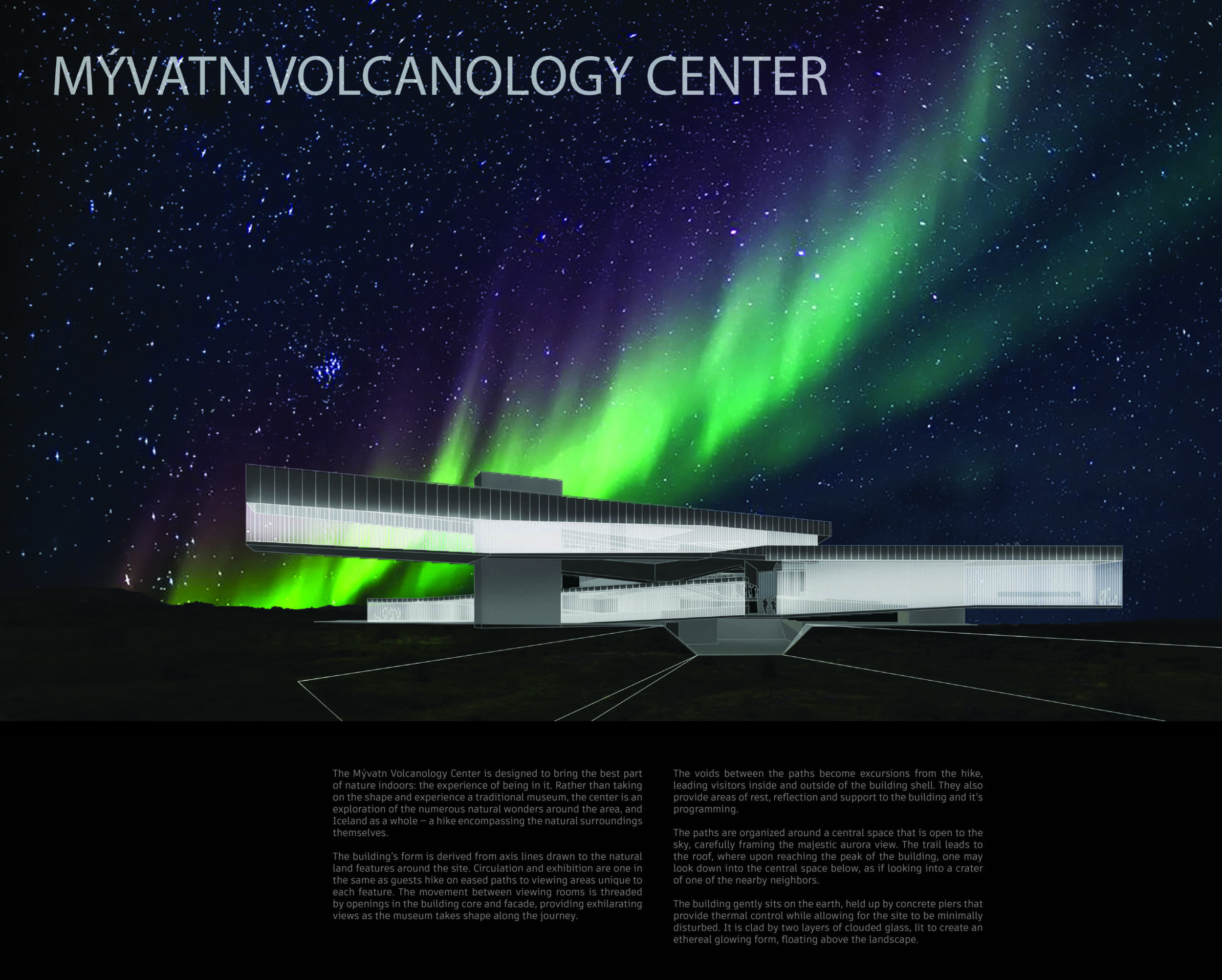 Architecture project // Ethereal Glass Facade and Concrete Piers ...