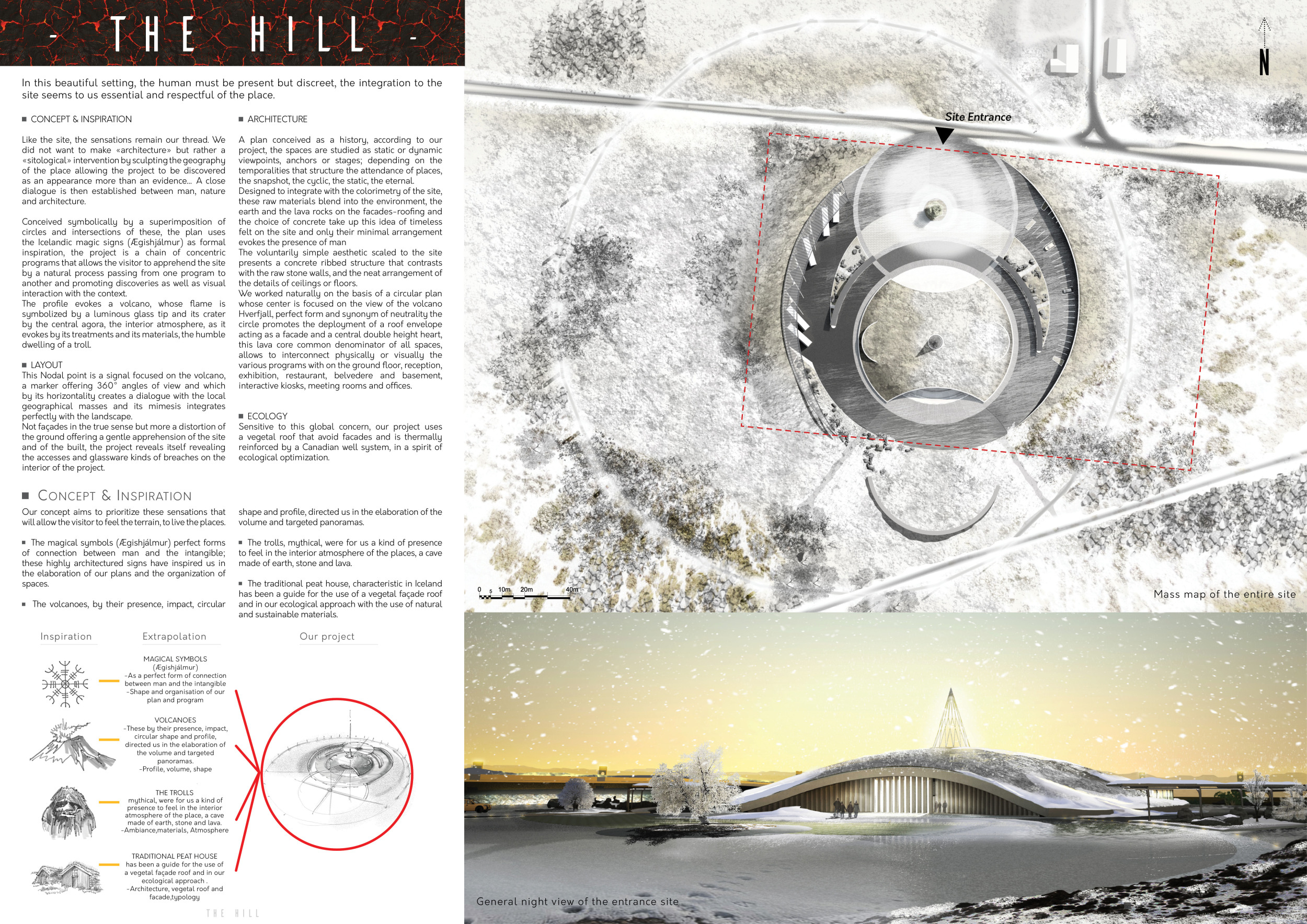 Architecture project // Luminous Tip and Concentric Layout in a ...