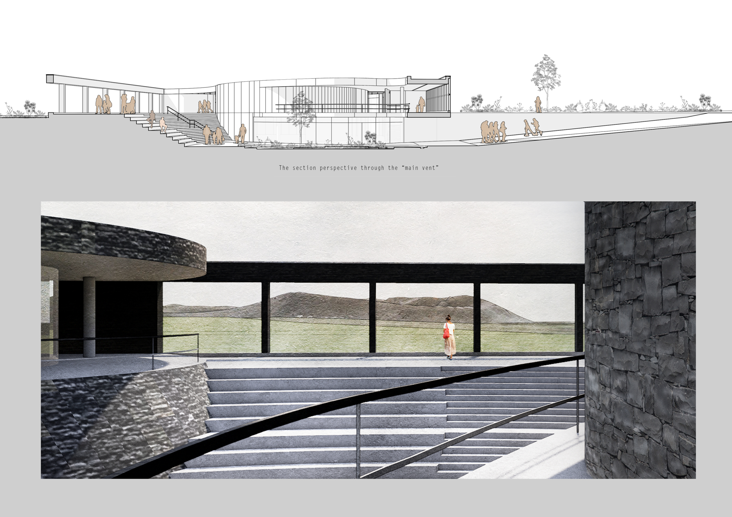 Architecture project // Basalt Forms and Polycarbonate Transparency in ...