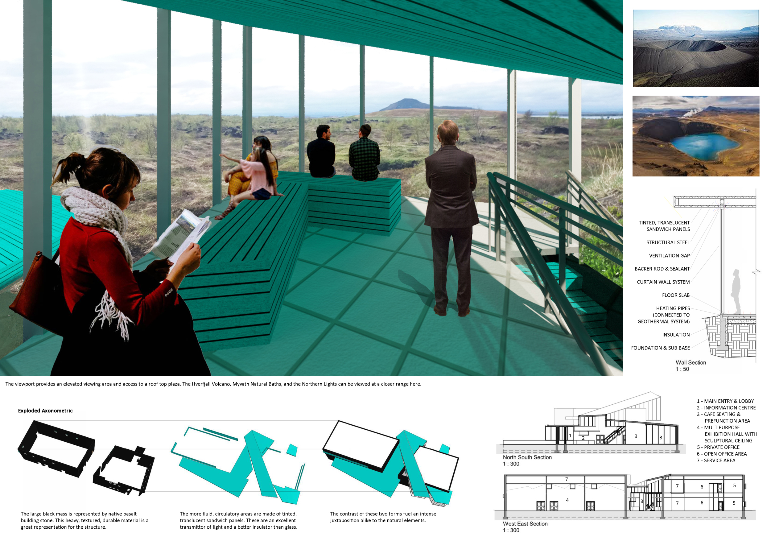 Architecture project // Basalt Mass with Translucent Panels Embracing ...