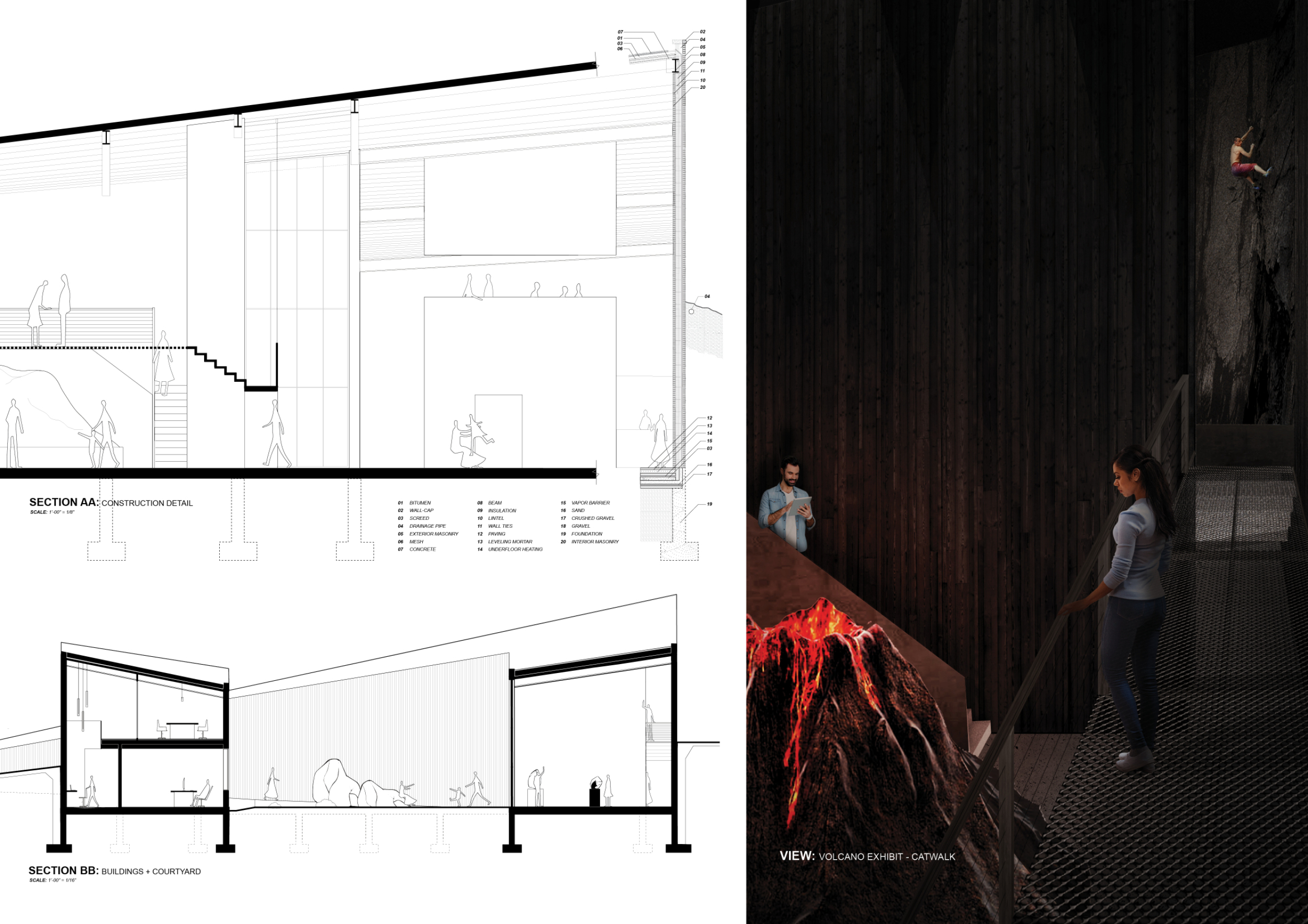 Architecture project // Charred Wood and Gabion Walls Integrate Cafe ...
