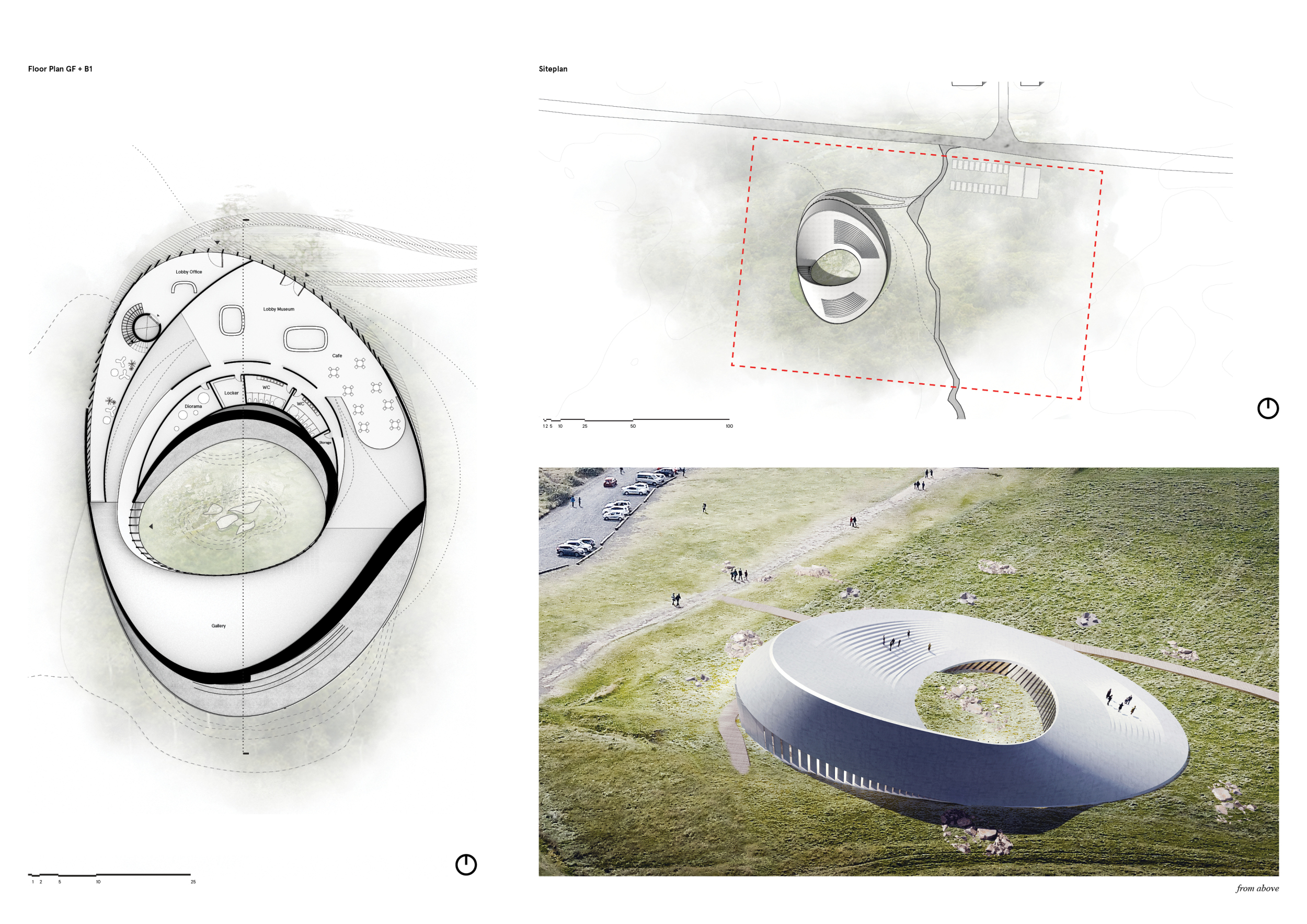 Architecture project // Möbius Shape Inspired by Natural Terrain with ...