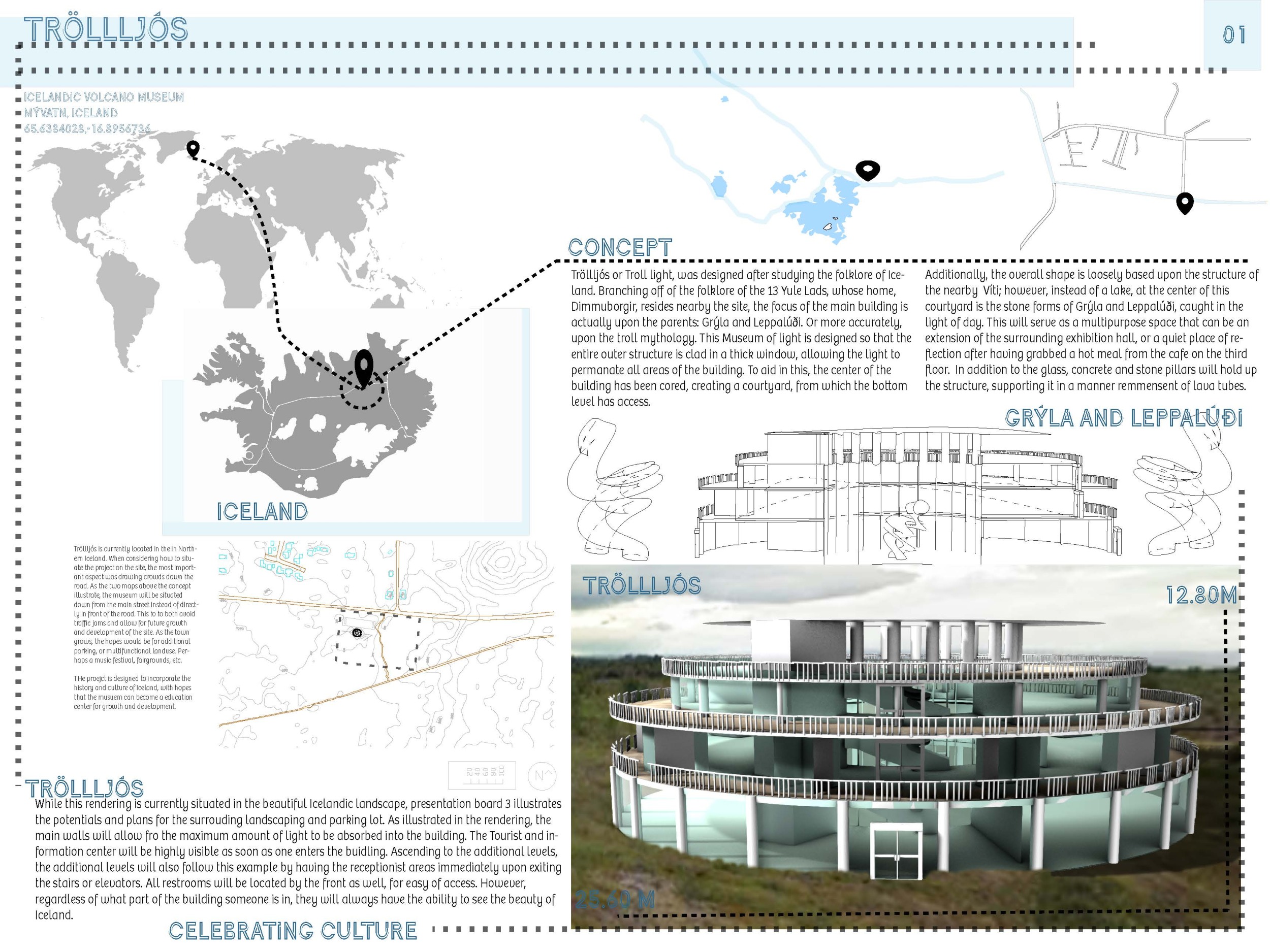 Architecture project // Cultural Space in Stone and Light Inspired by ...