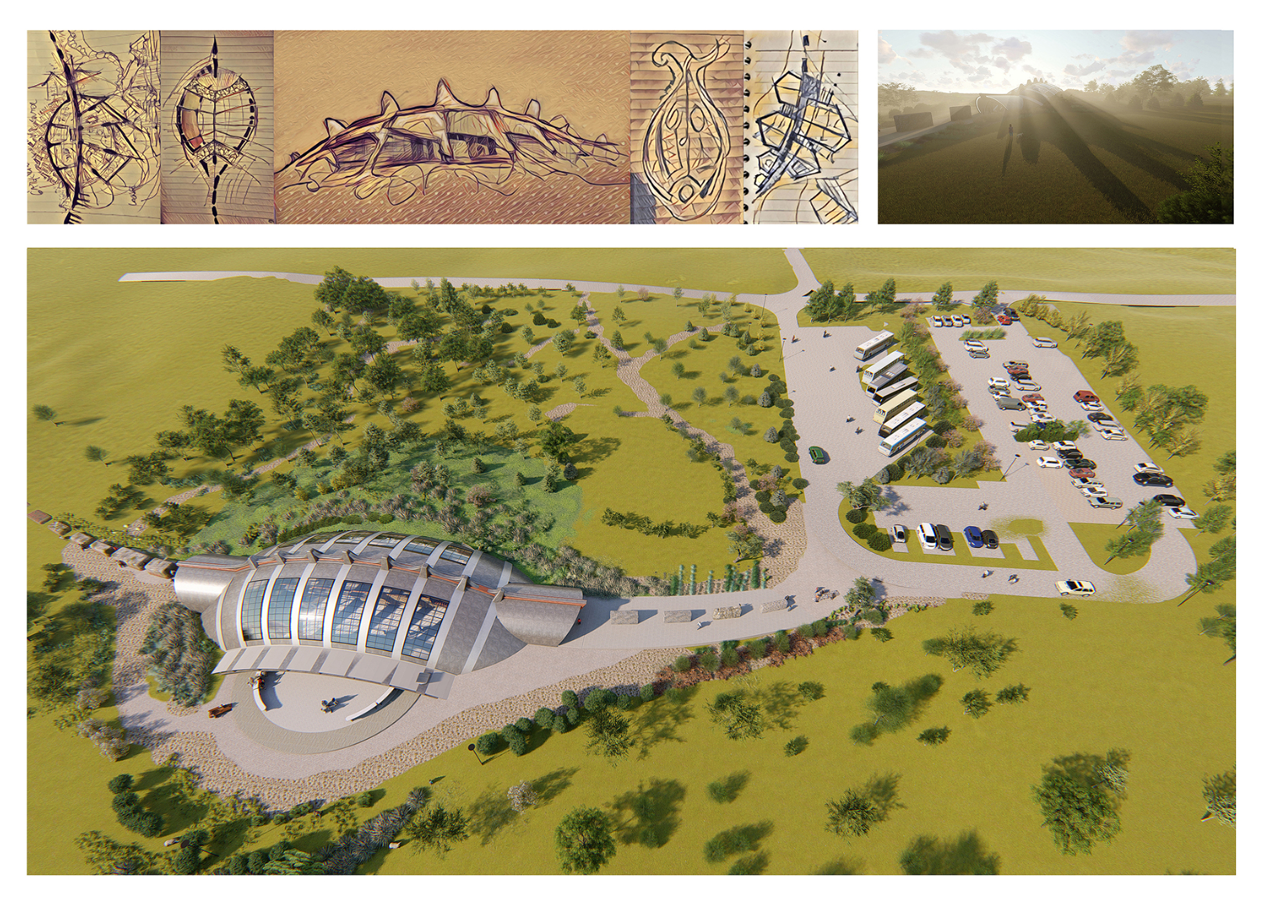 Architecture project // Volcanic Landscape Integration with Future ...