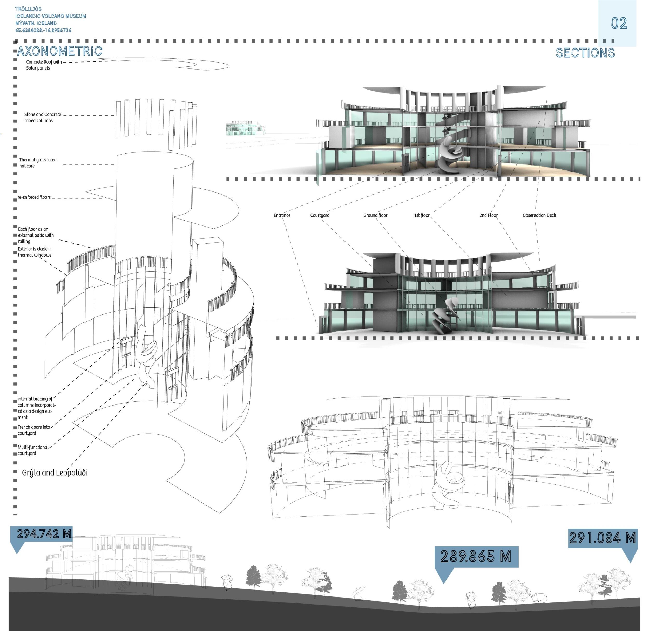 Architecture project // Cultural Space in Stone and Light Inspired by ...