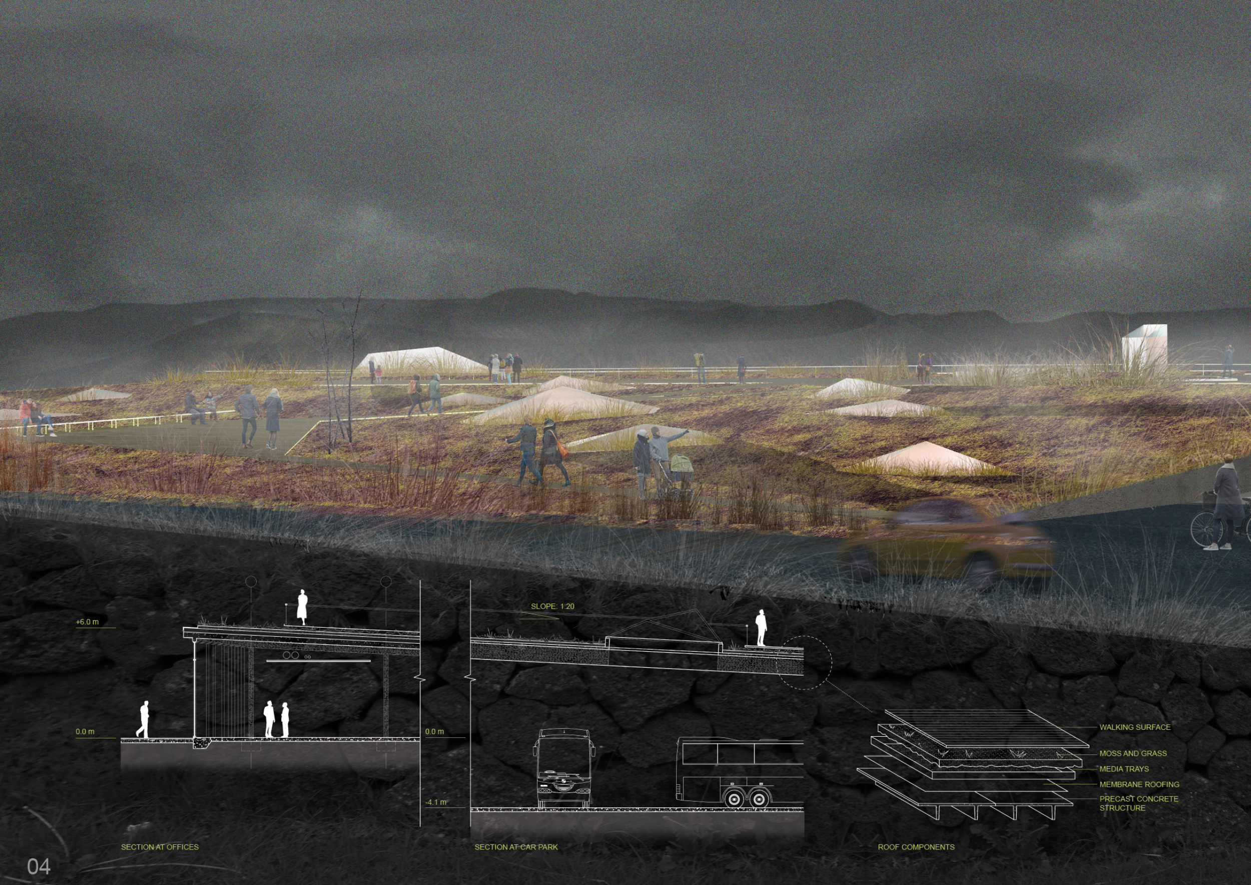 Architecture project // Moss Sanctuary on Elevated Platform Emphasizes ...
