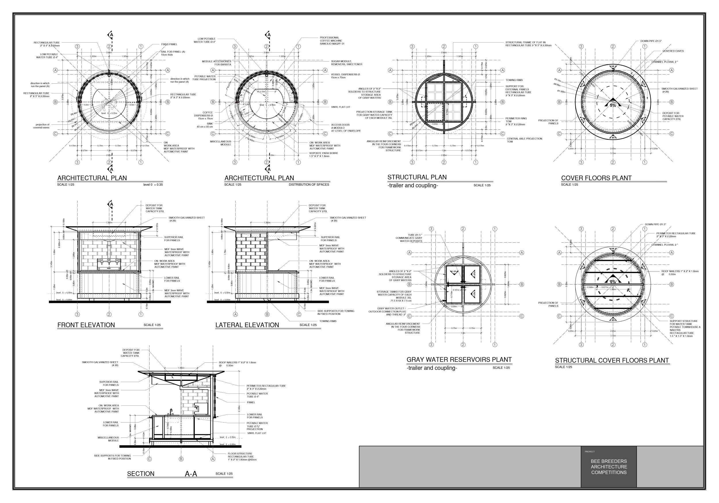 Architecture project // Mdf and Galvanized Elegance in a Compact Coffee ...