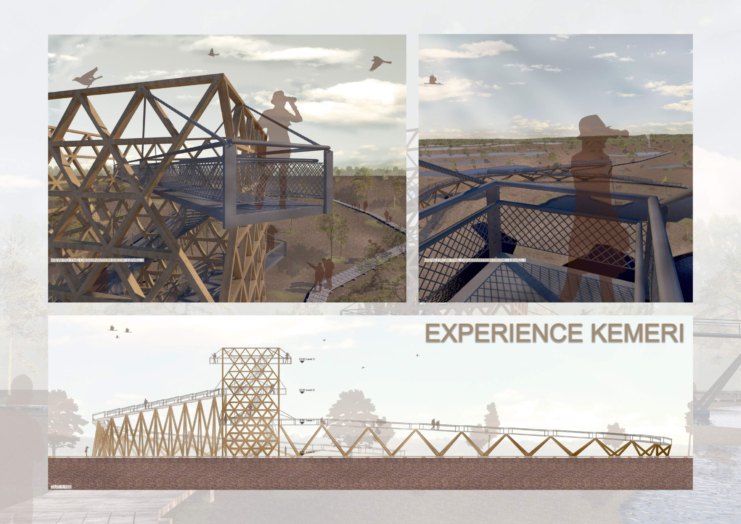 Architecture project // Floating Observation Decks with Wood and Steel ...