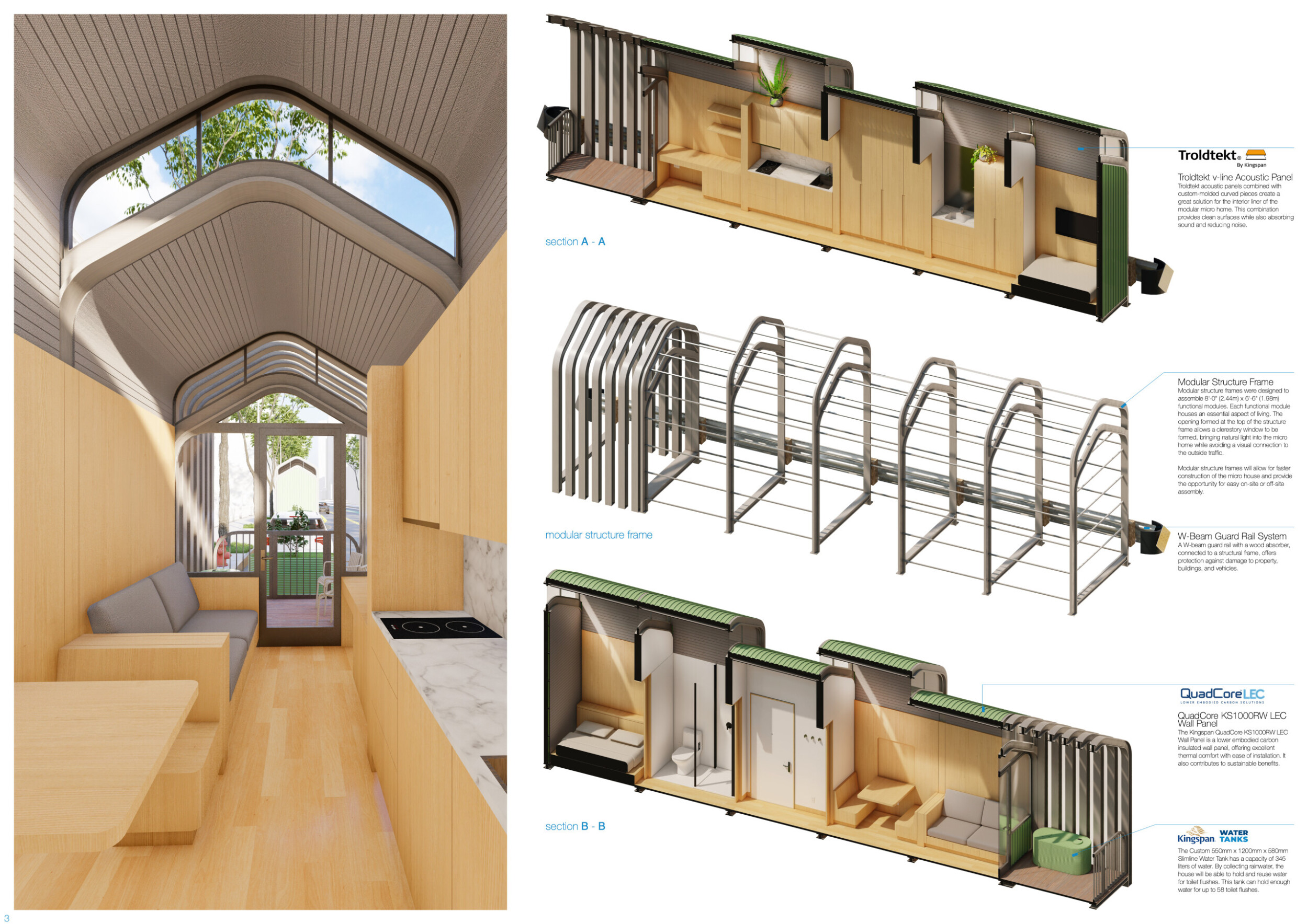 Architecture project // Repurposed Parking Spaces Featuring Steel ...