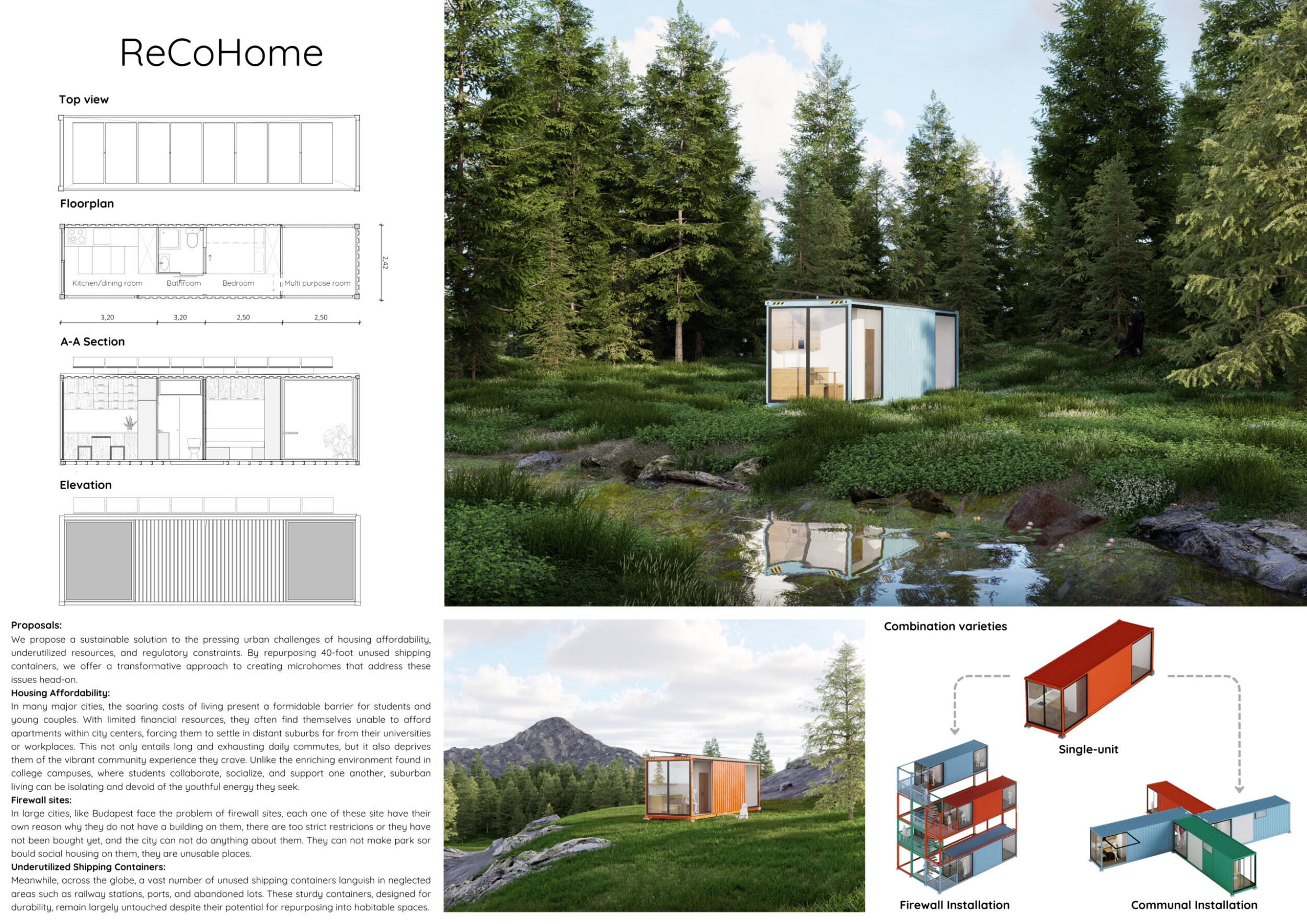 Architecture project // Sustainable Microhomes Crafted from Shipping ...