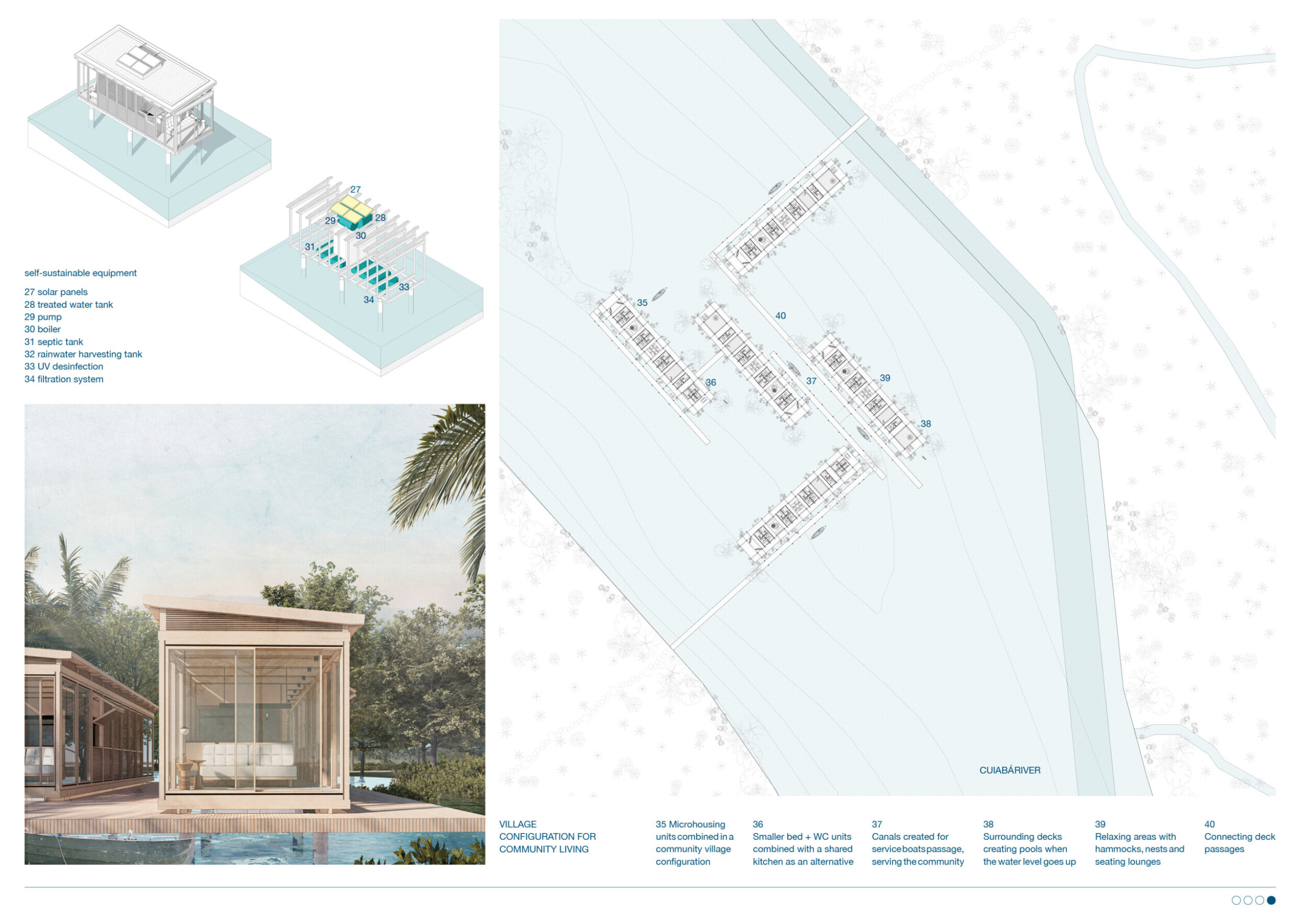 Architecture project // Elevated Housing Crafted from Local Wood with ...