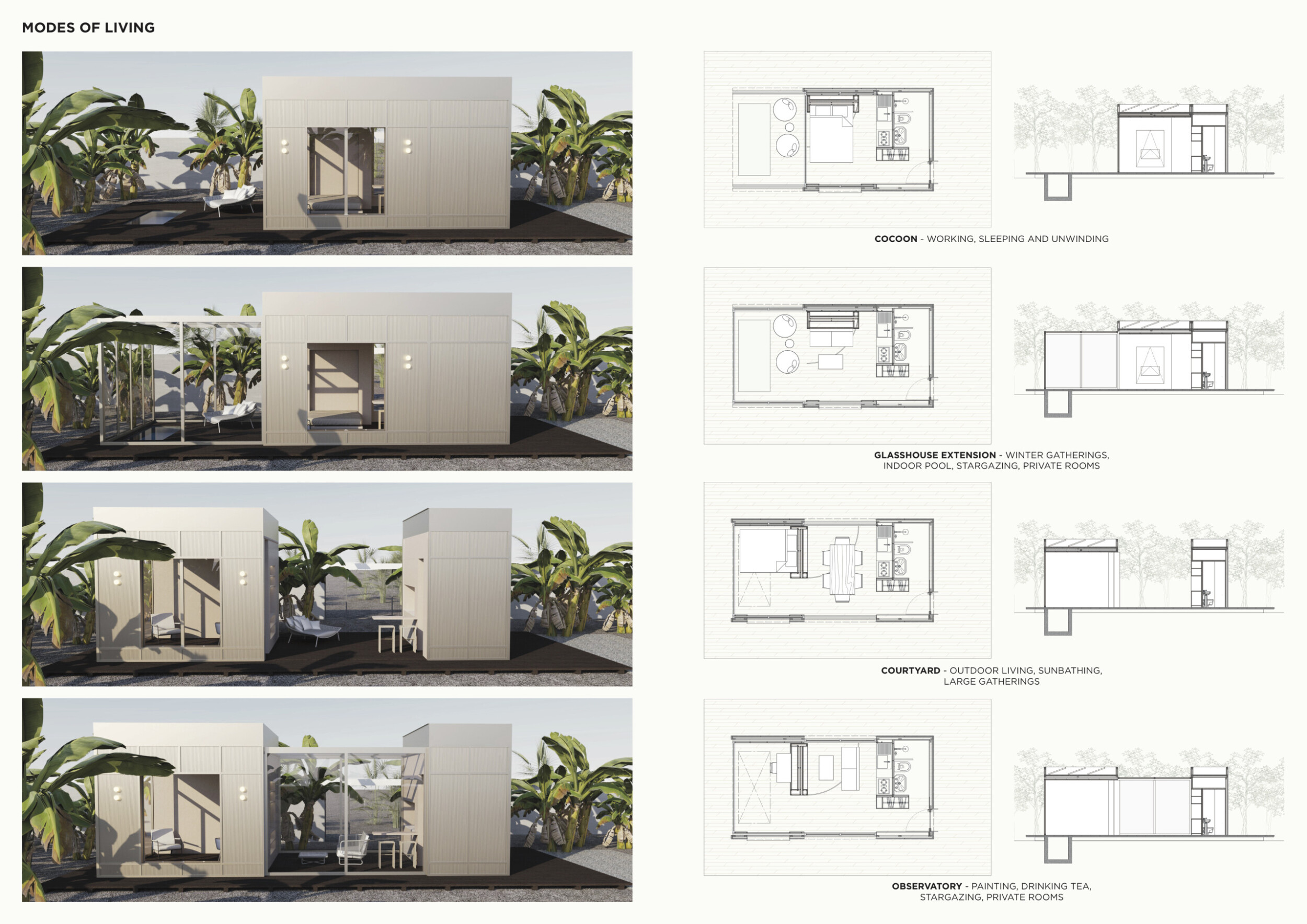 Architecture project // Flexible Living Spaces Enhanced by Sliding ...
