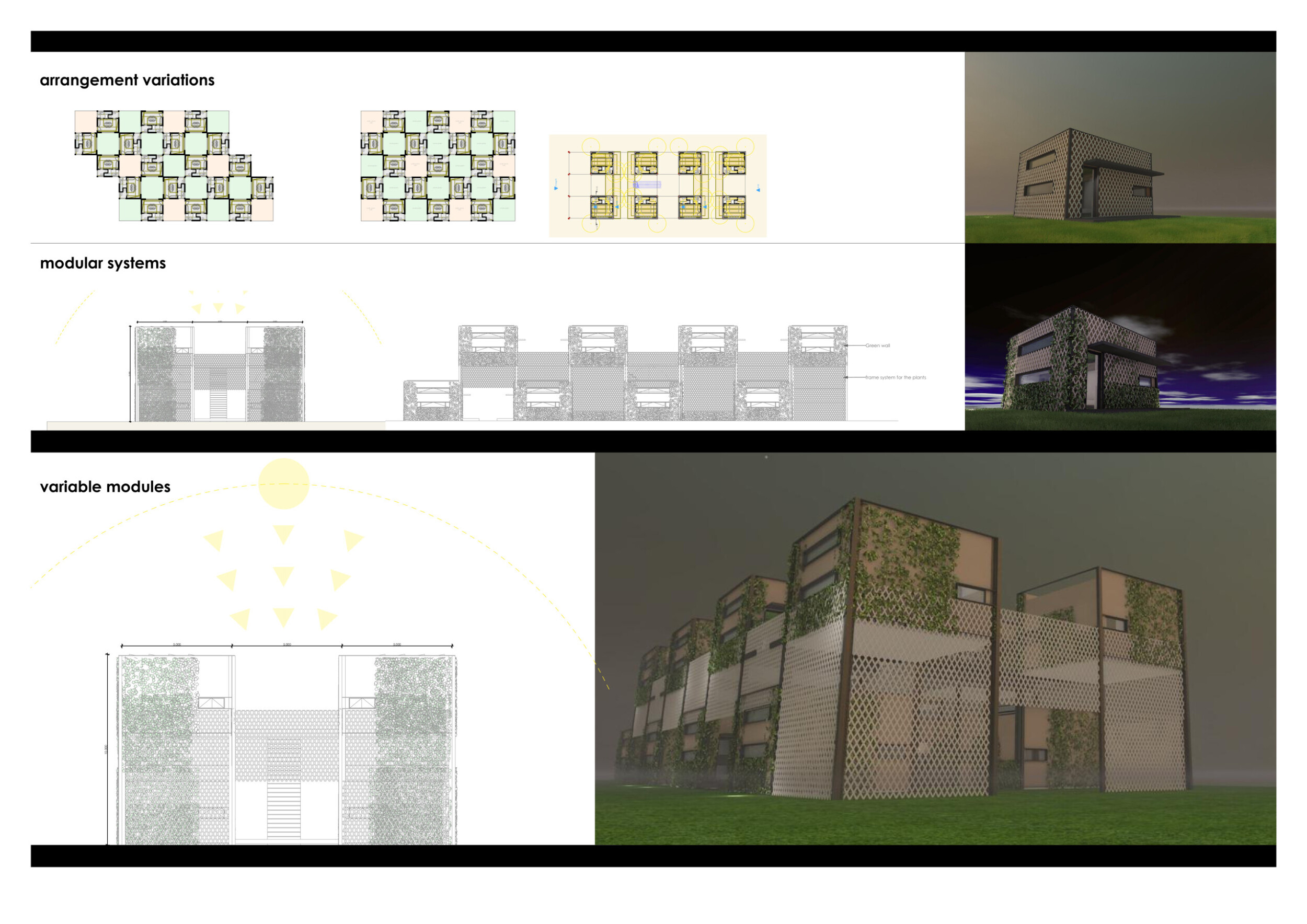 Architecture project // Vertical Gardens and Moveable Solar Panels in a ...