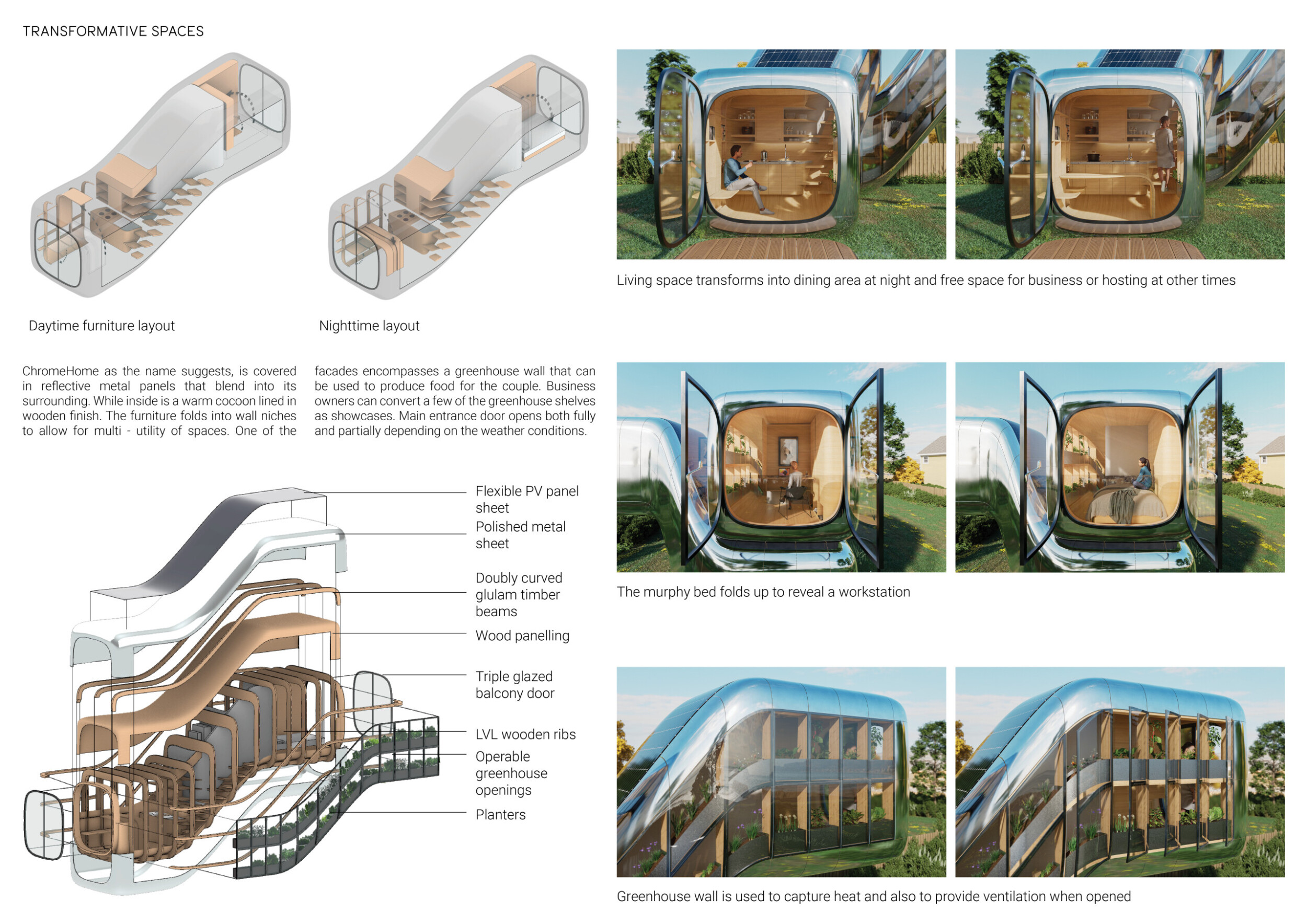 Architecture project // Flexible Living Spaces with Glulam Beams and ...