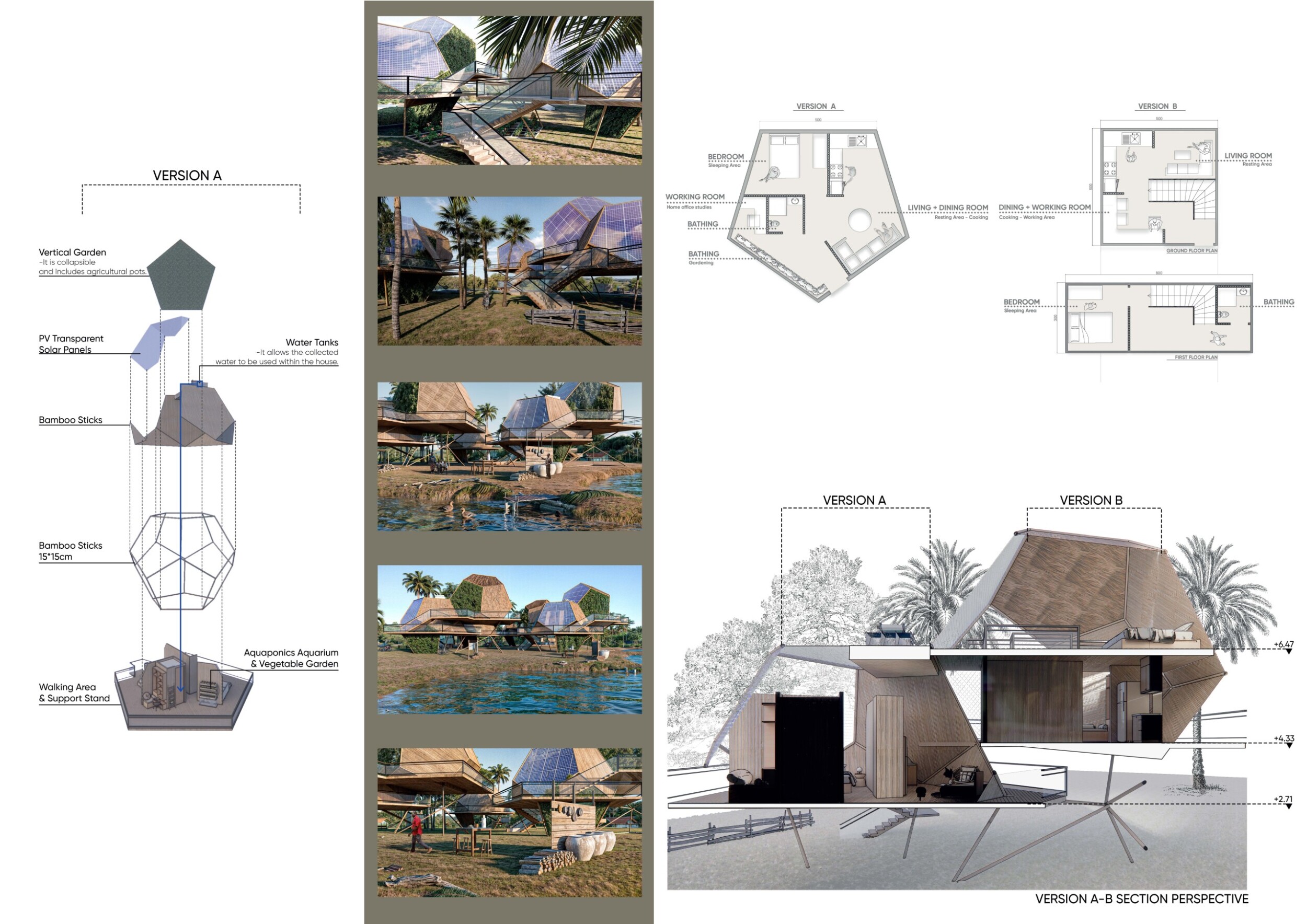 Architecture project // Elevated Bamboo Structure Featuring Vertical ...