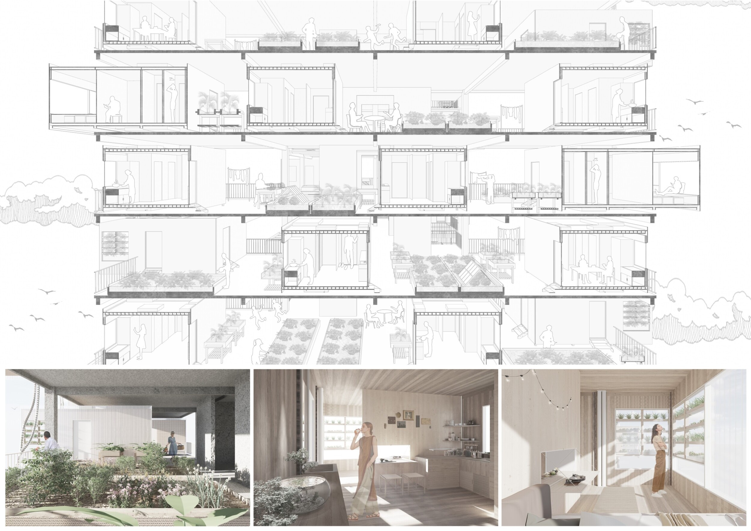 Architecture project // Vertical Community Housing with Modular ...