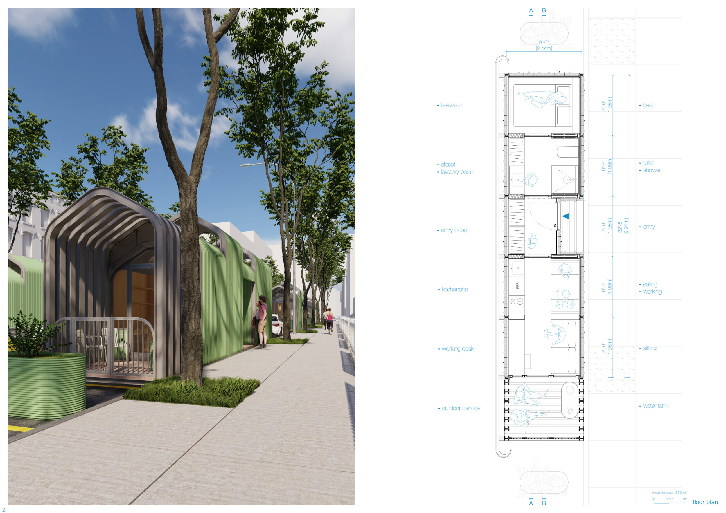 Architecture project // Repurposed Parking Spaces Featuring Steel ...