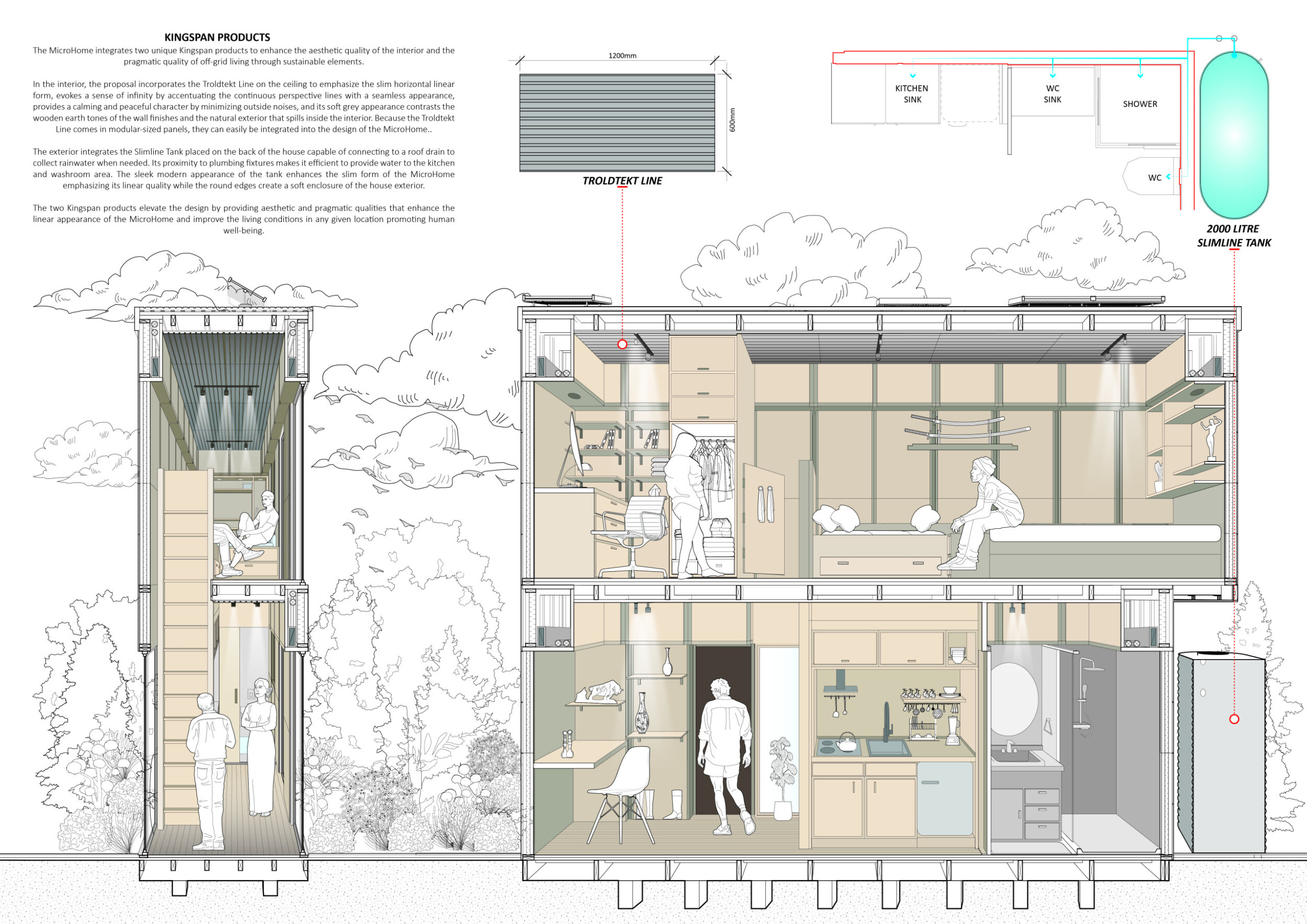 Architecture project // Reflective Brass Facades in a Micro Home ...